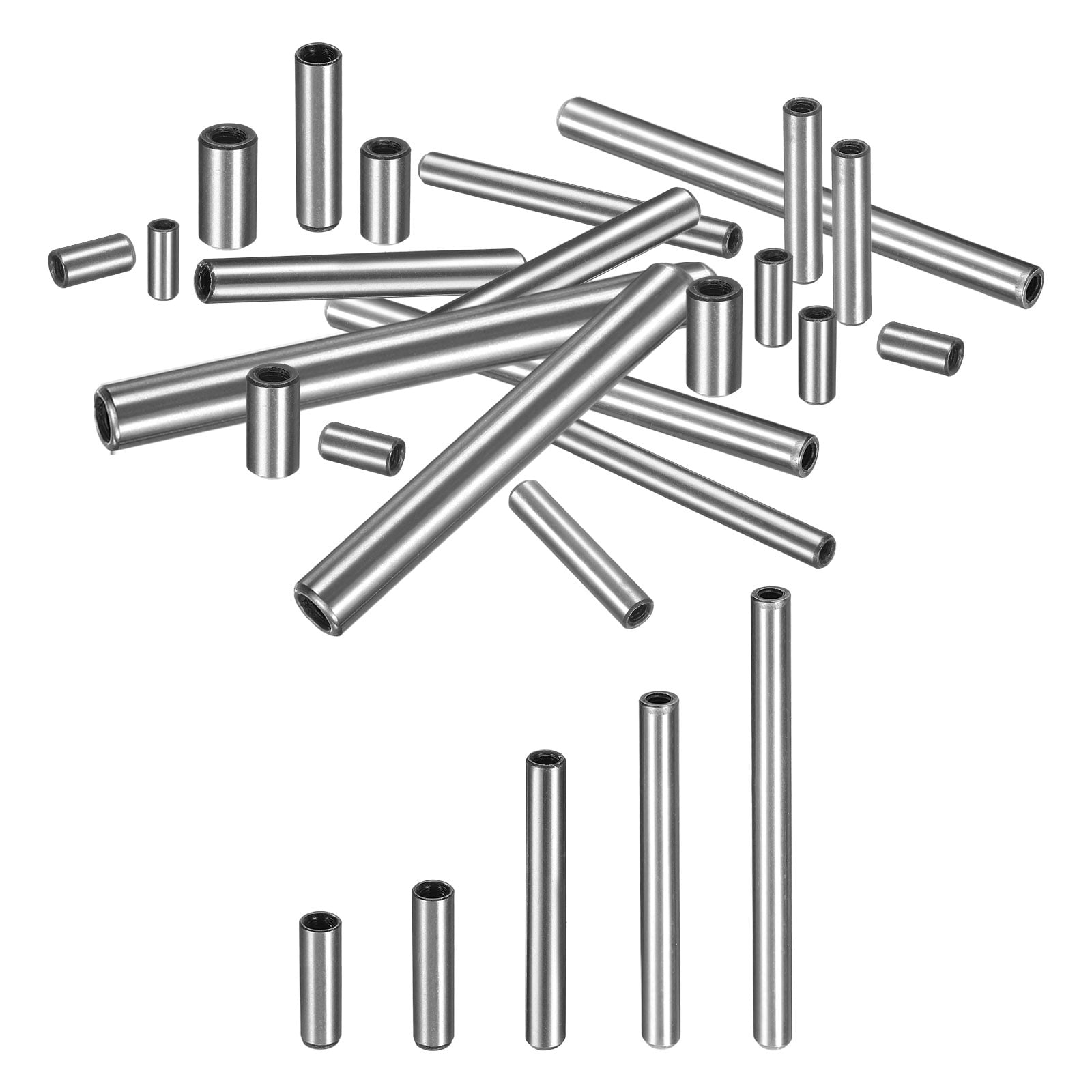 25pcs M4 Internal Thread Dowel Pin 5 Sizes Chamfering Flat Carbon Steel ...