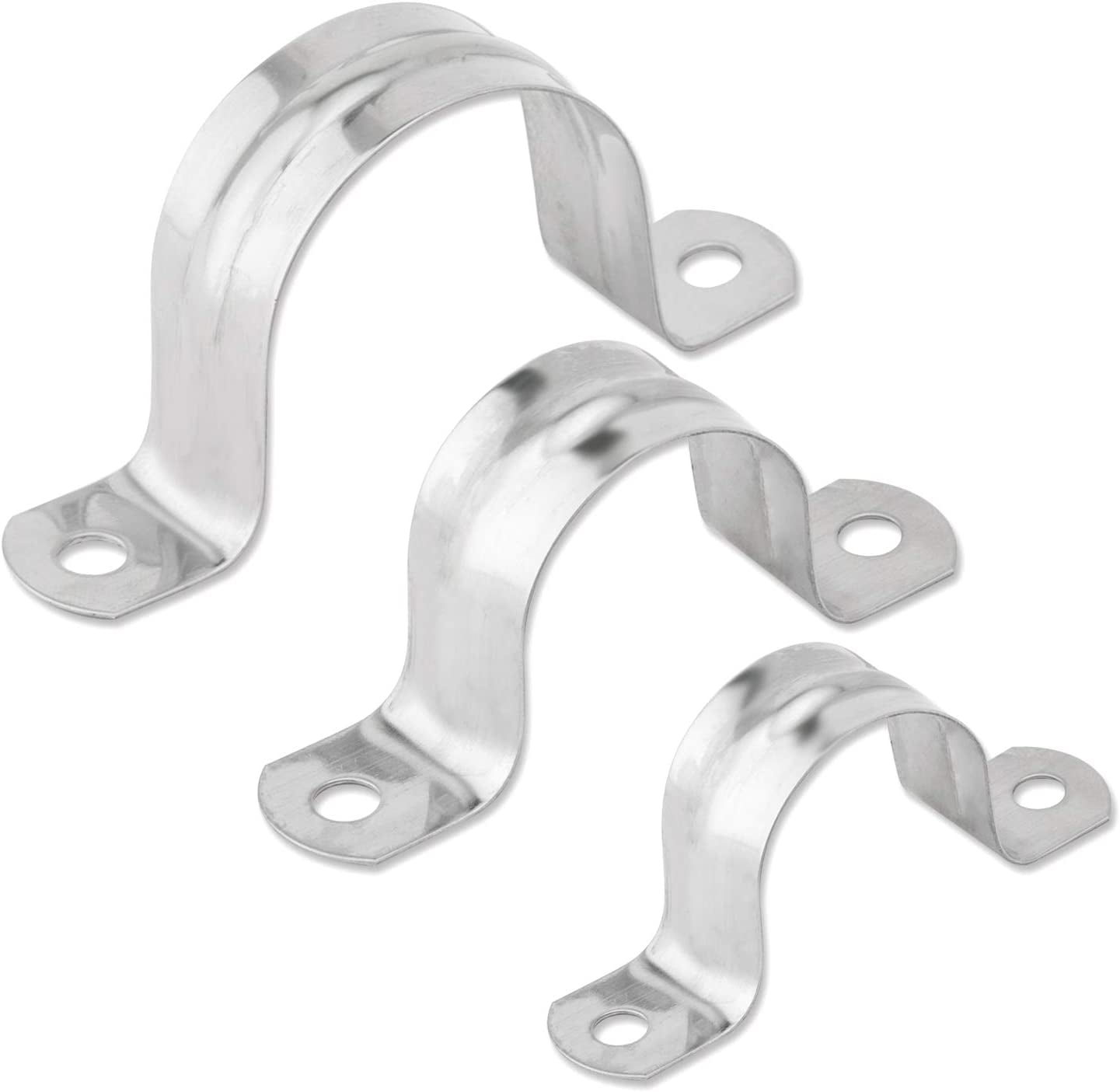 25pcs M50 Stainless Steel Rigid Pipe Strap for 2 Inch Hose OD, 2 Holes ...