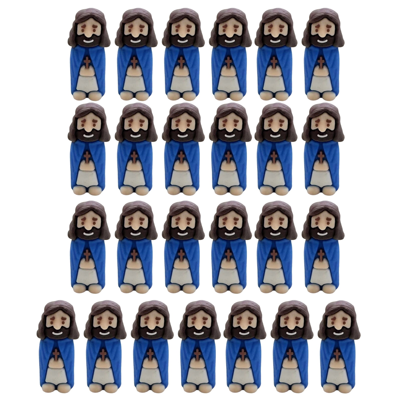 25pcs Mini Jesus Dolls Tiny Jesus Figurines Religious Christ Savior ...