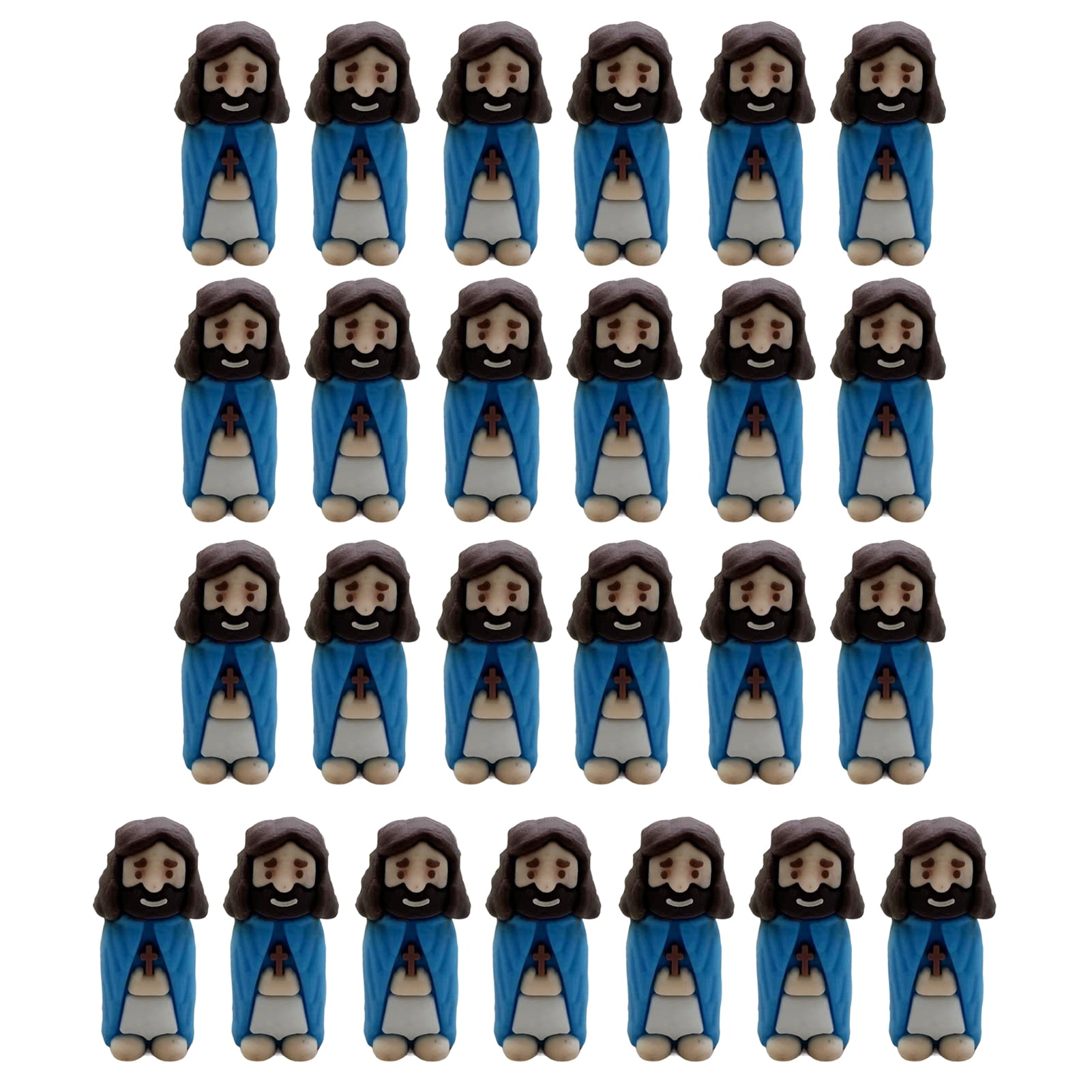 25pcs Mini Jesus Dolls Tiny Jesus Figurines Religious Christ Savior ...