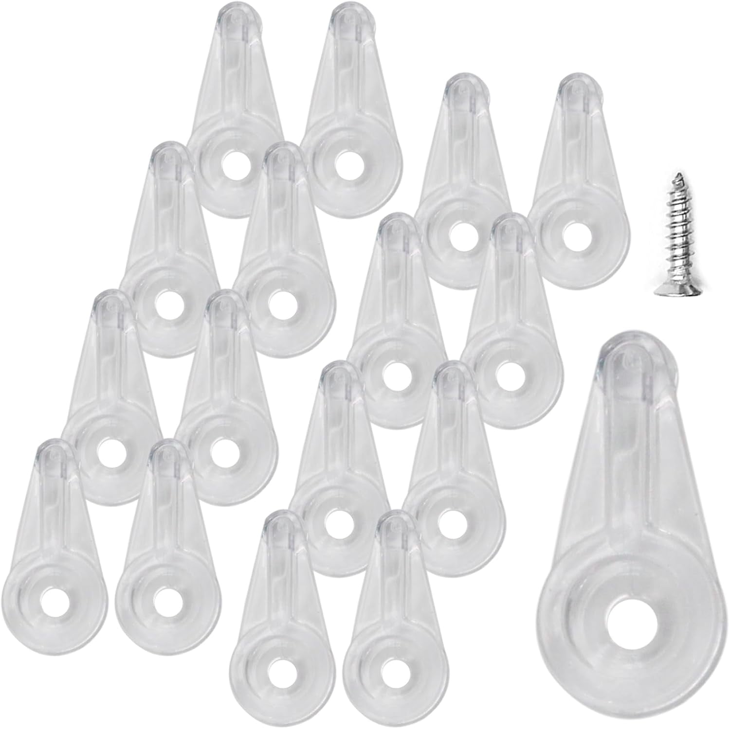 25pcs Mirror Hanging Clips, Glass Retainer Clips, Plastic Mirror ...