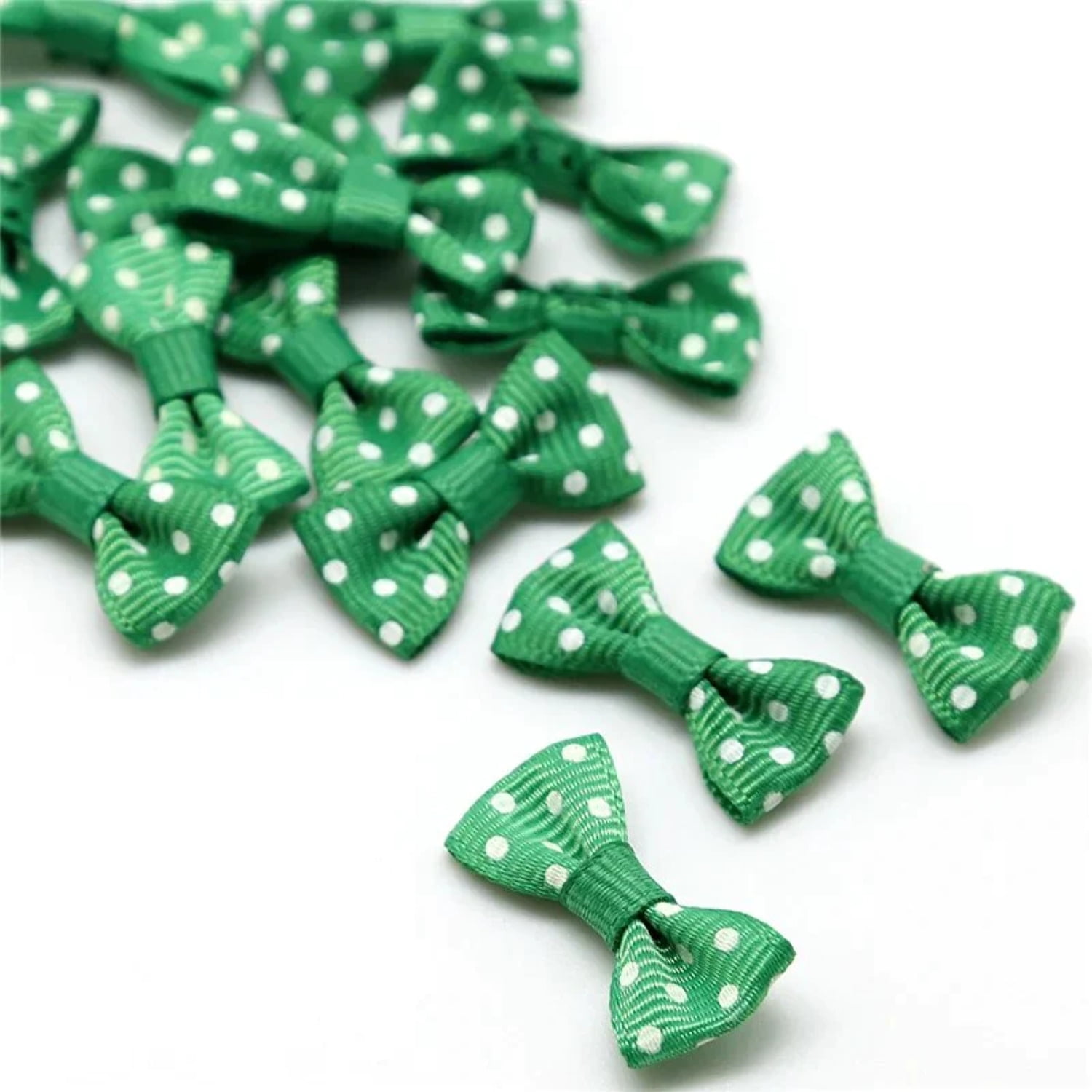 25pcs Multi Color Grosgrain Ribbon Bows Mini Stripe Ribbon Bow Wedding ...