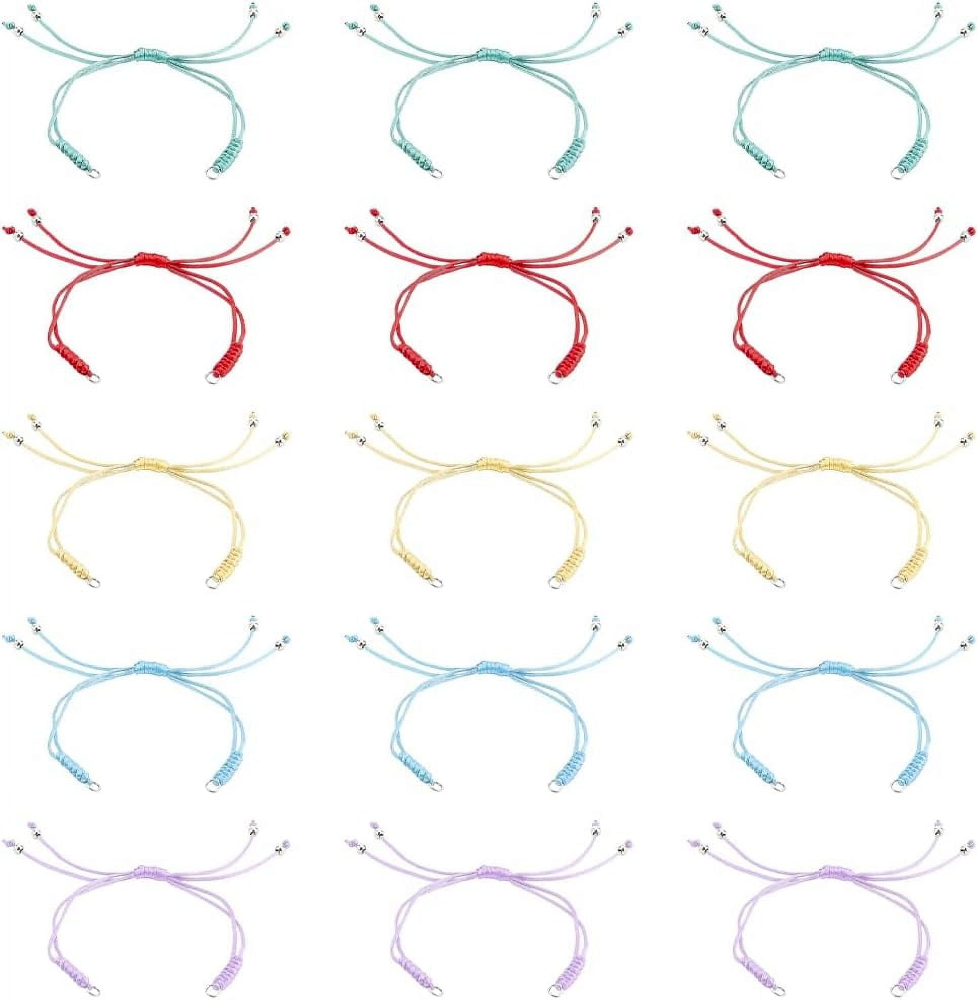 25pcs Nylon Cord Adjustable Thread Bracelets Mixd Colors Nylon String ...
