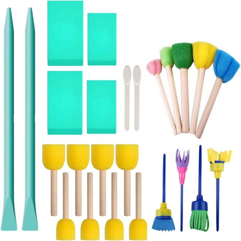 25pcs Screen Printing Set for Chalk Paste/Wood Burning/Craft Paint ...