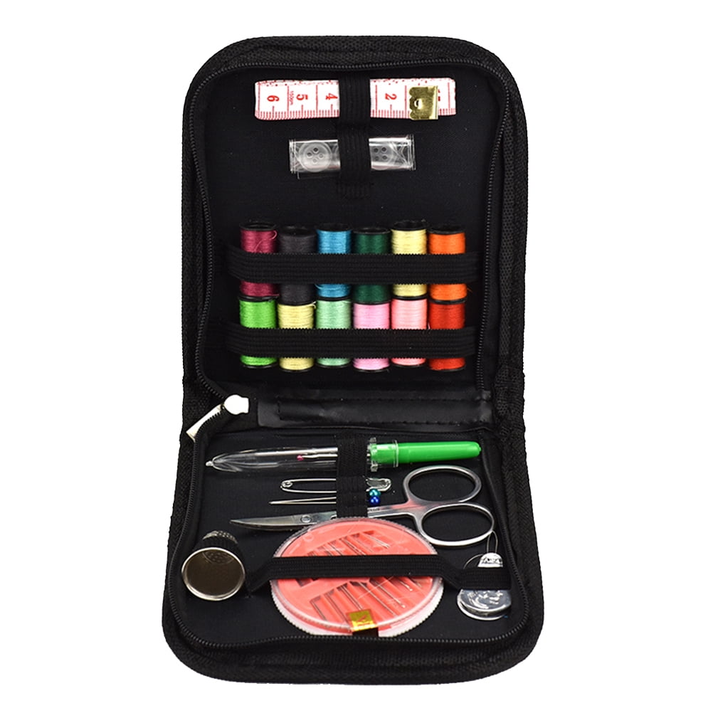 25pcs Sewing Tool Kit Needles Thread Scissors Set with Zipper Bag for ...
