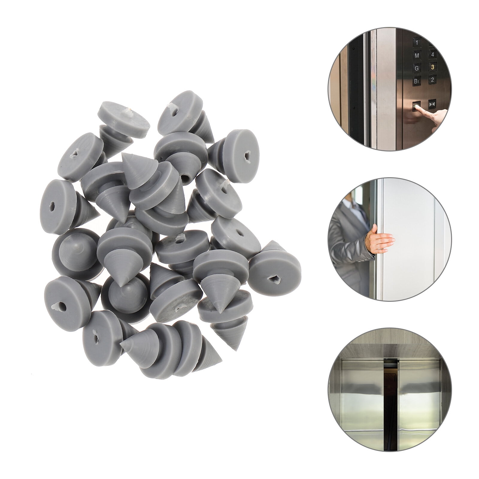 PENIKOKO 25pcs Solid Rubber Stoppers for Mall Use Grey Anti-collision ...