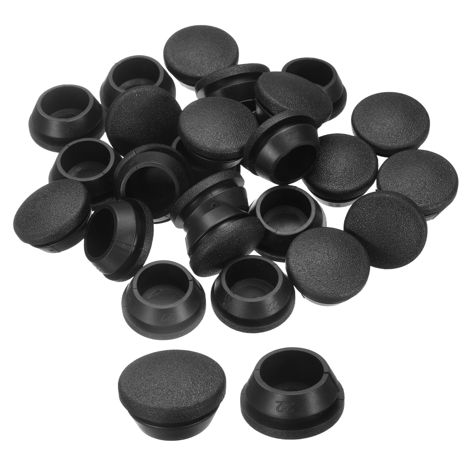 25pcs Silicone Rubber Hole Plugs, Arc Round Bottle Hole Stoppers for 22 ...