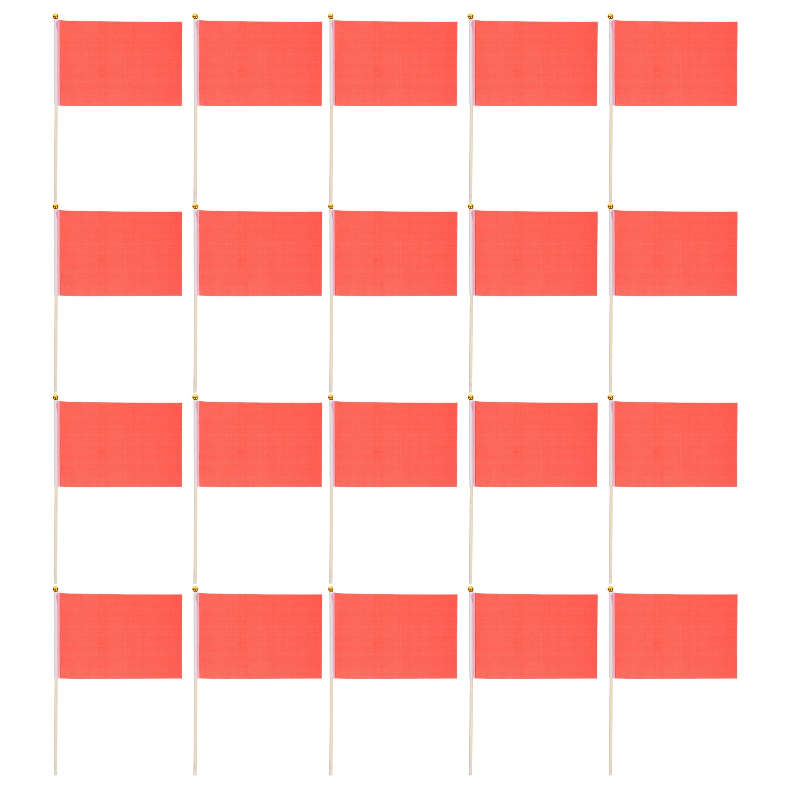 OUNONA Hand Held Flags Celebration Waving Flags Red 25pcs - Walmart.com