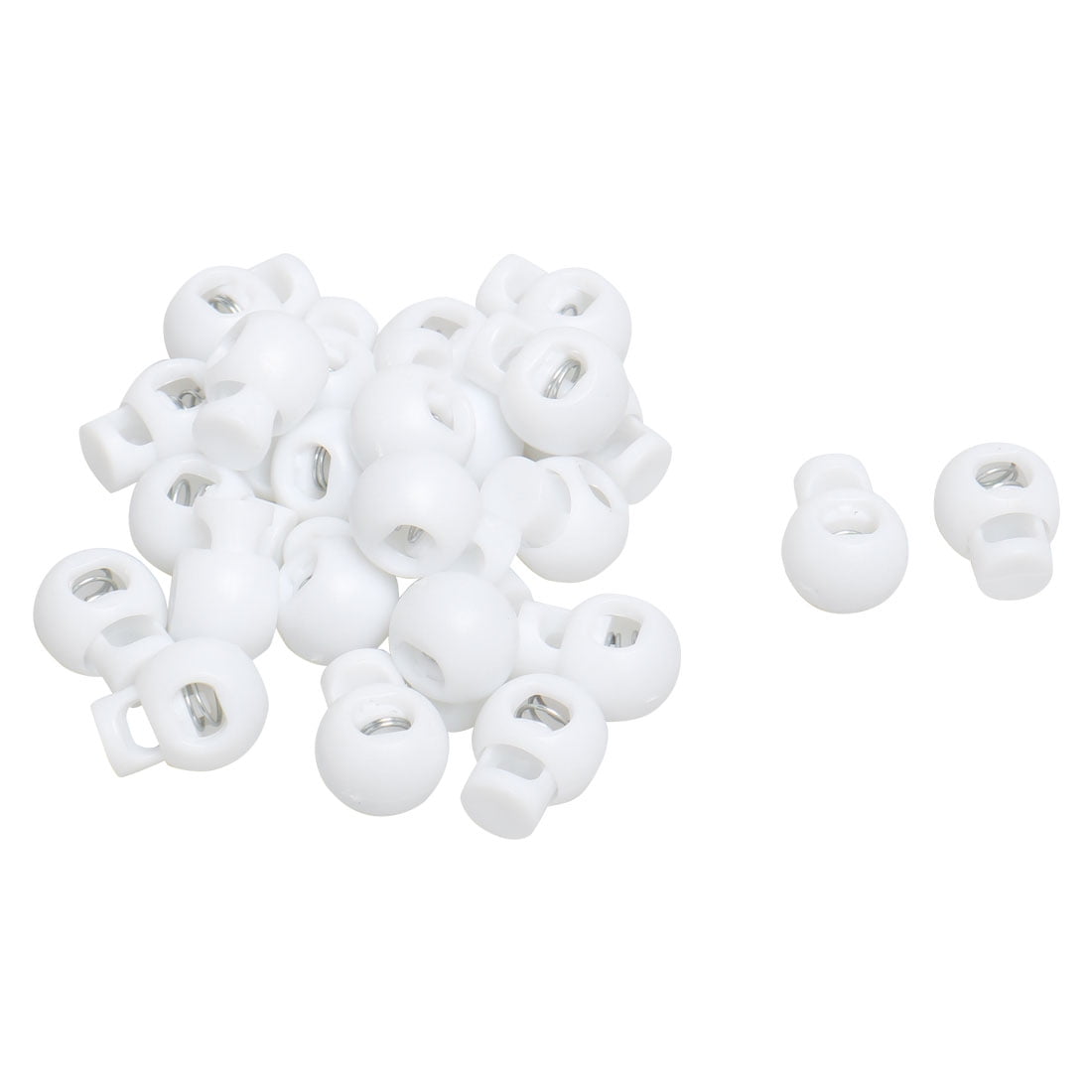 25pcs Spring Cord Lock Plastic Cord End Fastener Hole Toggle Stopper ...