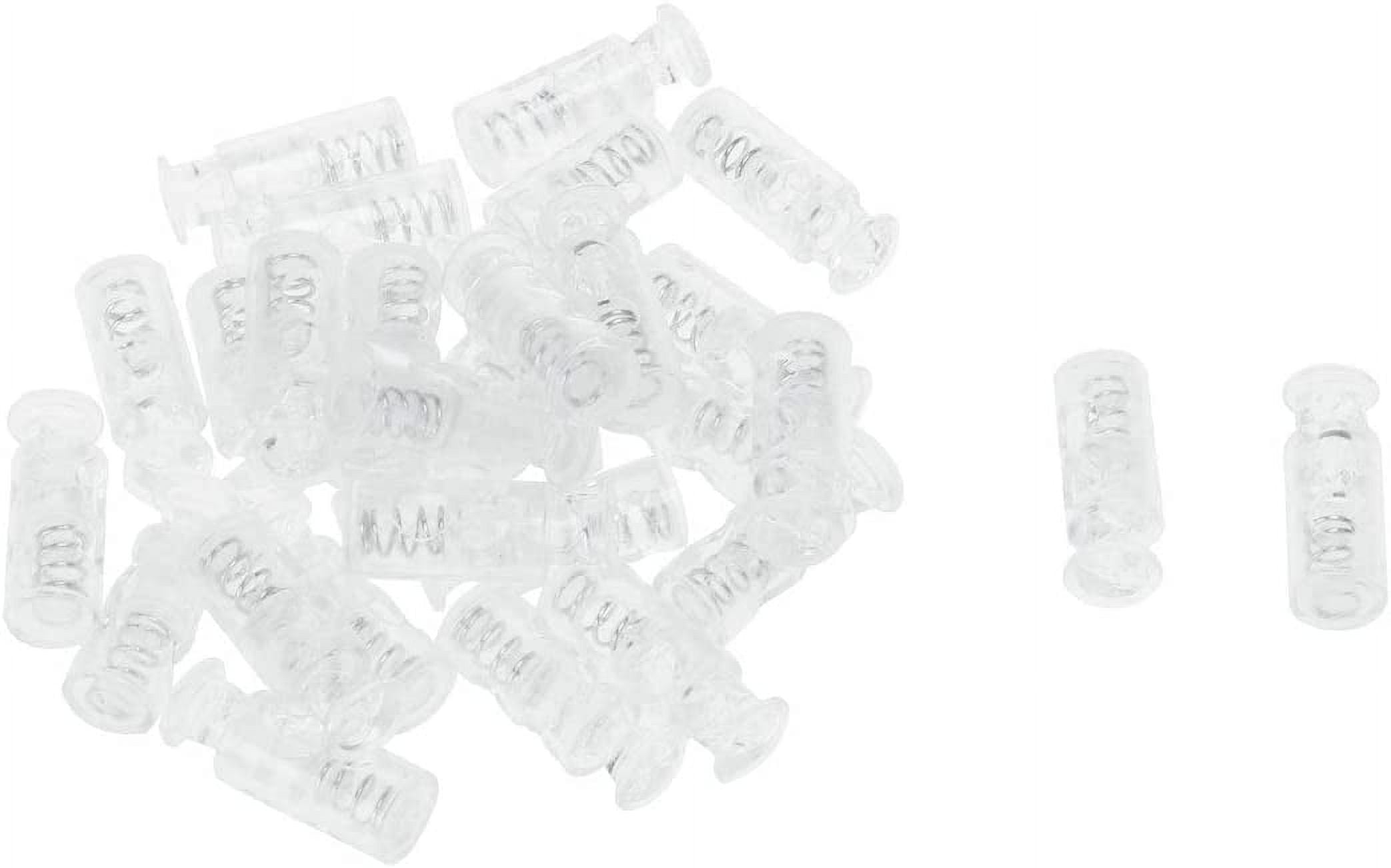 25pcs Spring Cord Locks Plastic End Stopper Double Holes Toggle ...