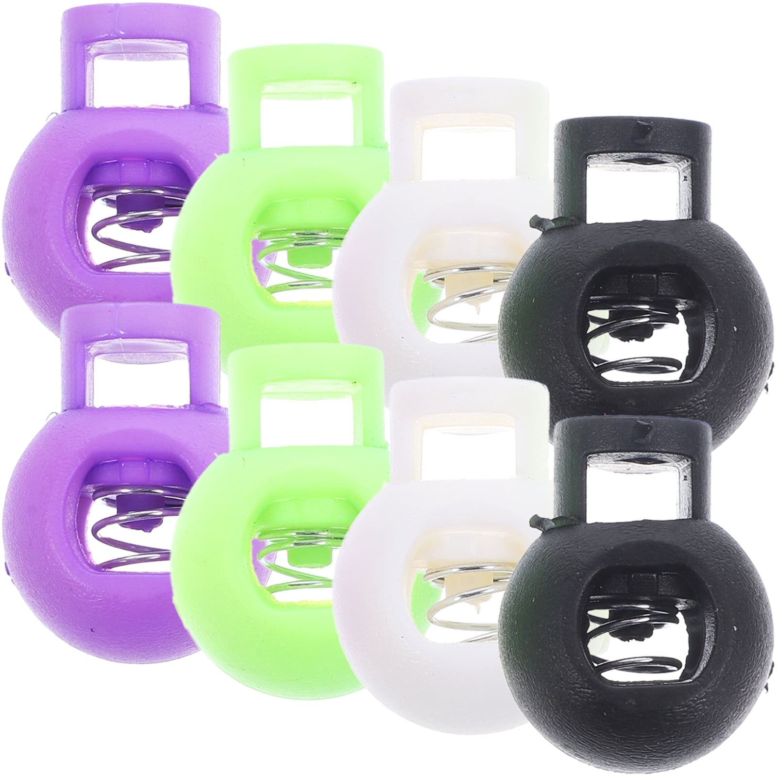 25pcs Spring Loaded Plastic Round Toggle Stopper Cord Locks Cordlocks ...
