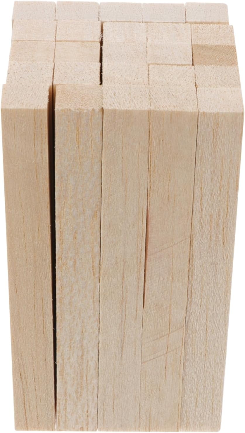 25pcs Square Wooden Strip Wooden Square Sticks Smooth Square Sticks ...