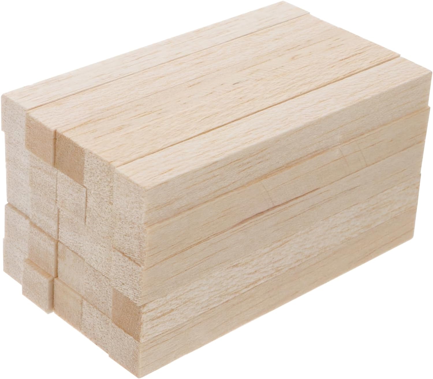 25pcs Square Wooden Strip Unfinished Hardwood Sticks Wooden Square ...