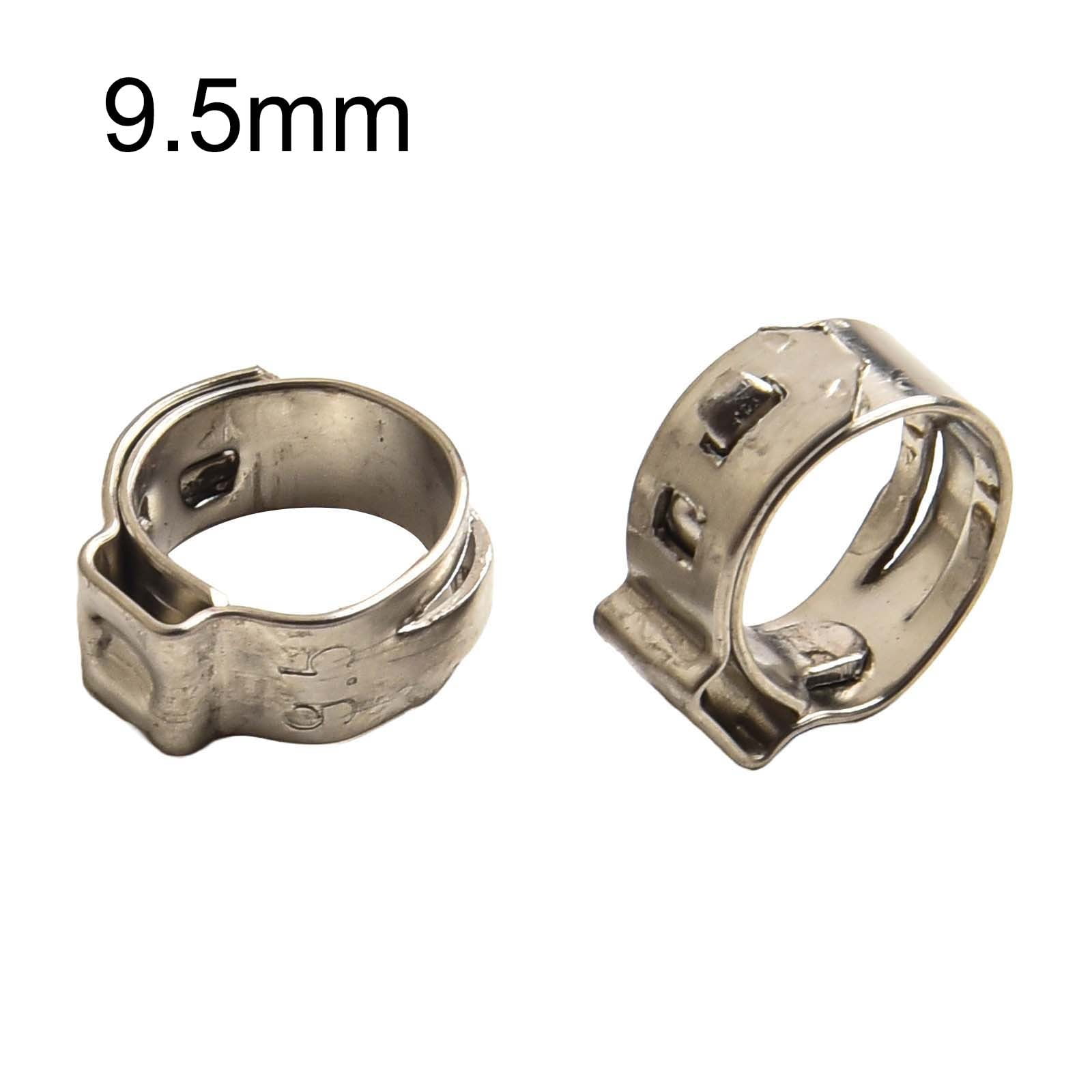 25pcs Stainless Steel Hose Clamps Single Ear Stepless For Sealing ...