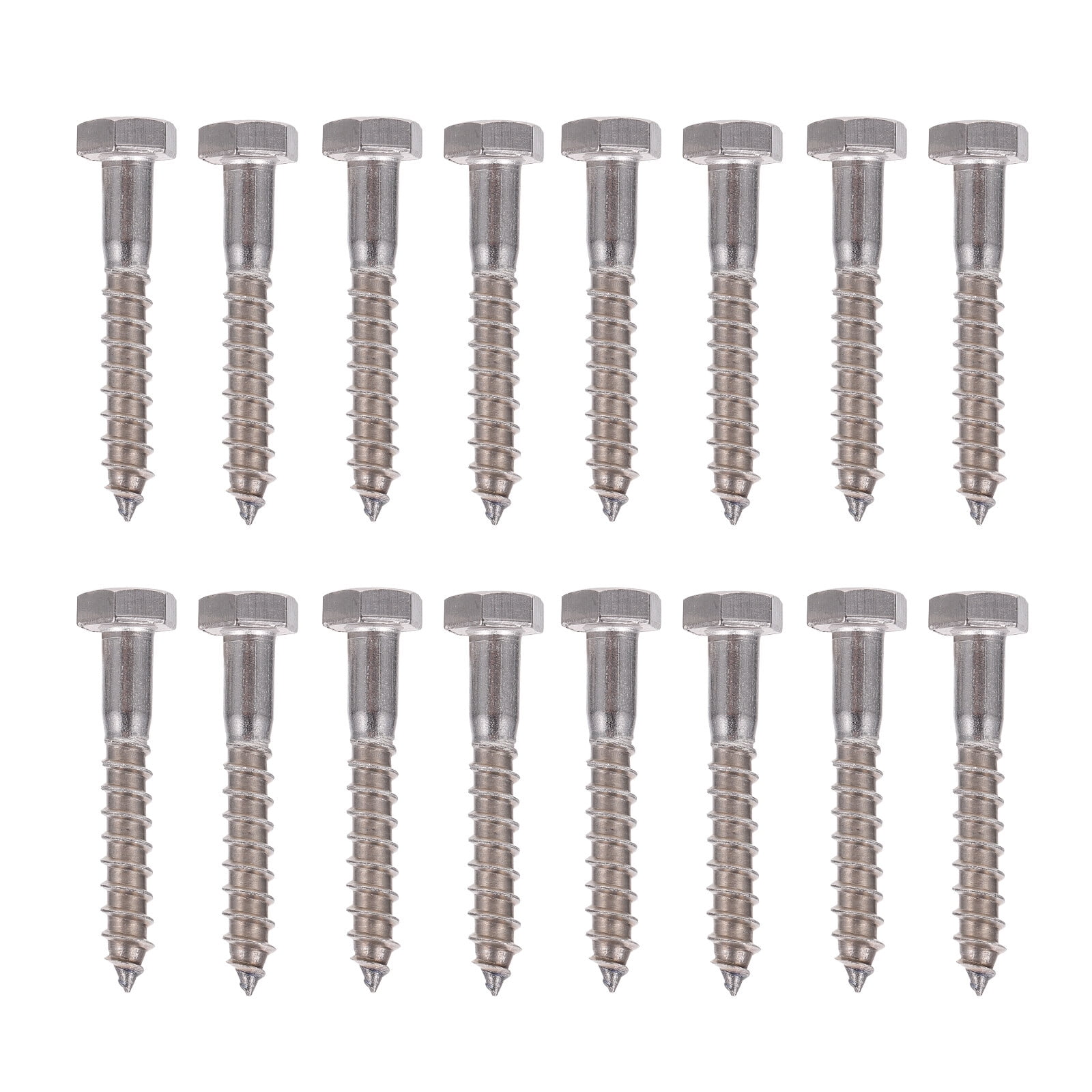 25pcs Stainless Steel Outer Hex Lag Bolt Screws Self-Tapping Bolts (M6 ...