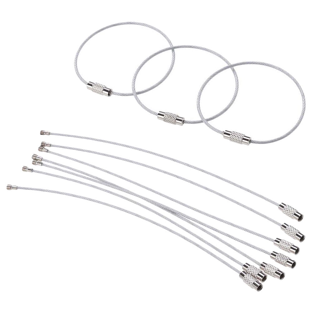 25pcs Stainless Steel Wire Ring Keychains Luggage Tags Loops Key Rings ...