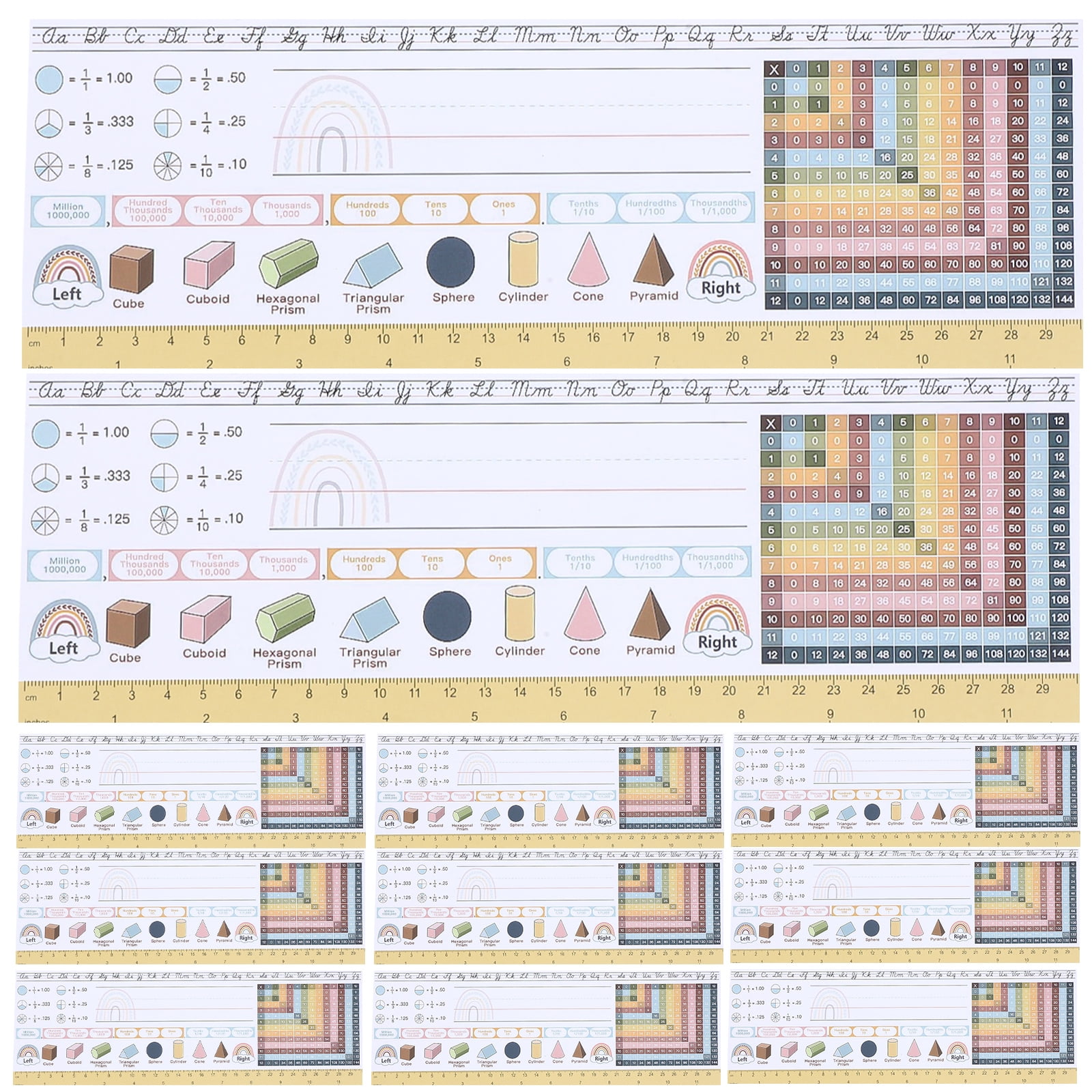 25pcs Student Desk Name Tags for Classroom Paper Nameplates Manuscript ...