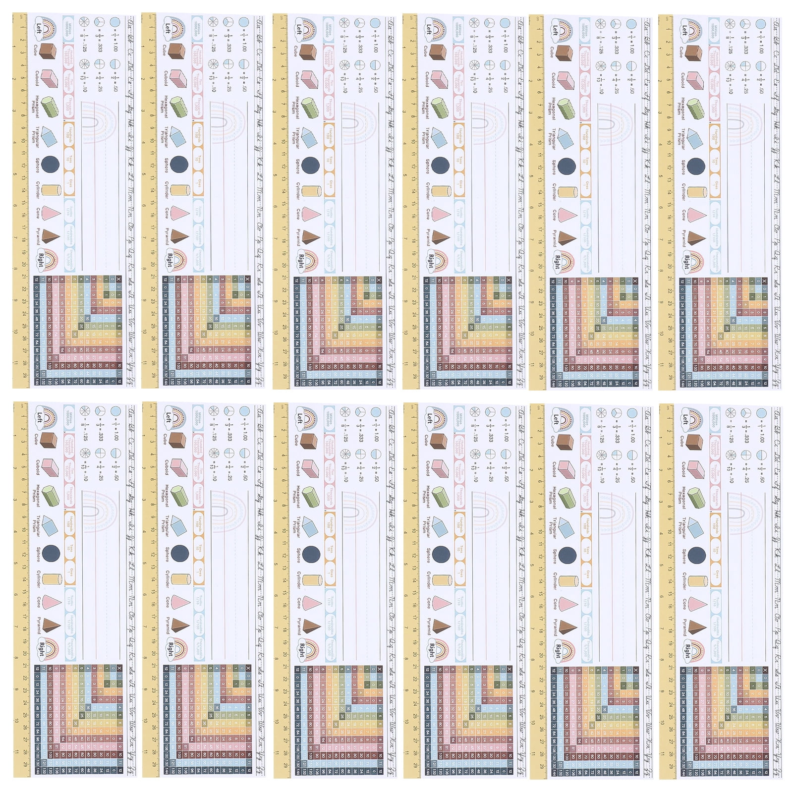 25pcs Student Desk Name Tags for Classroom Paper Nameplates Manuscript ...