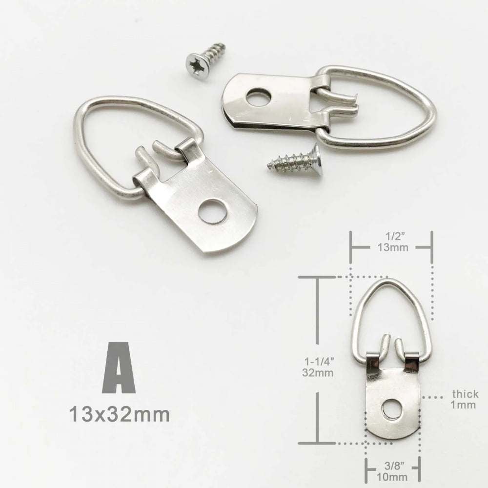 25pcs Super Large Heavy Duty Triangle D-Ring Oil Painting Mirror Photo ...