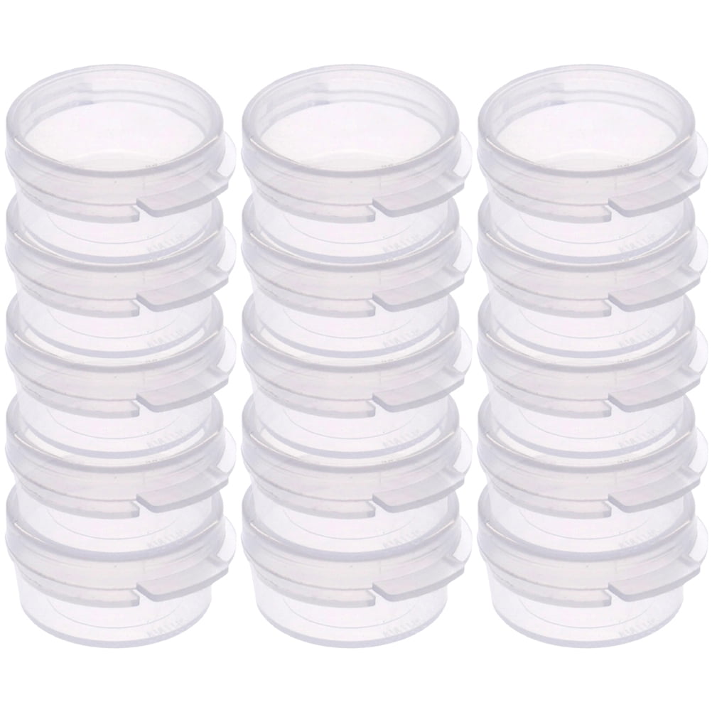 25pcs Transparent Round Jars Clear Soil Boxes Labs Instrument Weighing ...