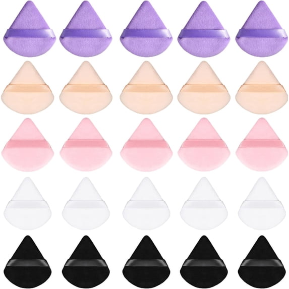 25pcs Triangle Powder Puff Multifunctional Makeup Powder Puffs Powder ...