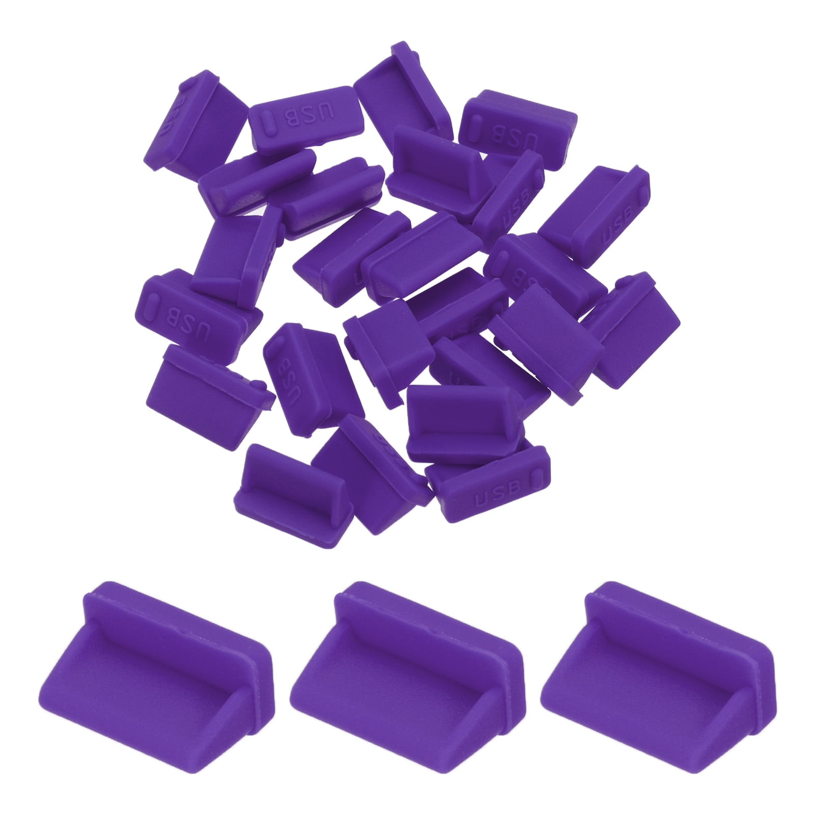 25pcs USB Type A Port Plugs Covers Caps Silicone Anti Dust Protectors ...
