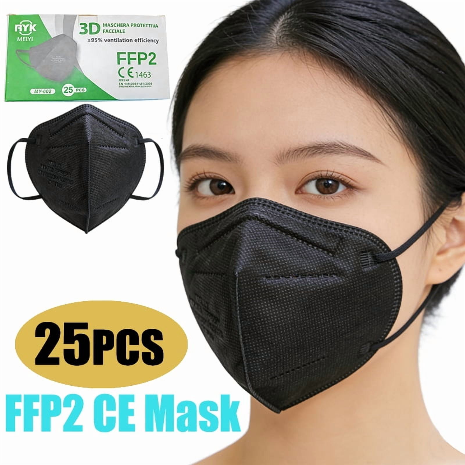 25pcs/box ffp2 mask for adult hygienic safety dustproof CE NR face mask ...