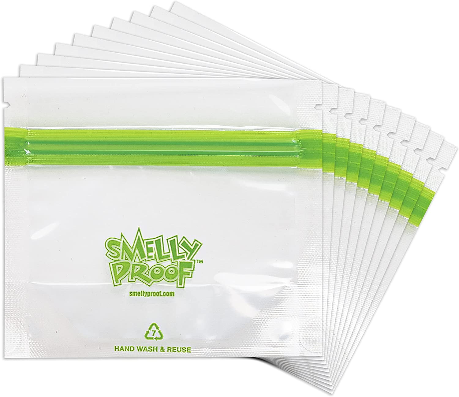 25pk Smelly Proof Stand-Up Reusable Food Storage Bags, US-Made, PEVA ...