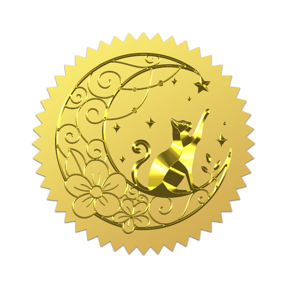 25sheets Plastic Self Adhesive Gold Foil Embossed Stickers Medal ...