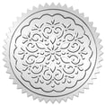 25sheets Round Plastic Silver Foil Embossed Picture Stickers Self ...