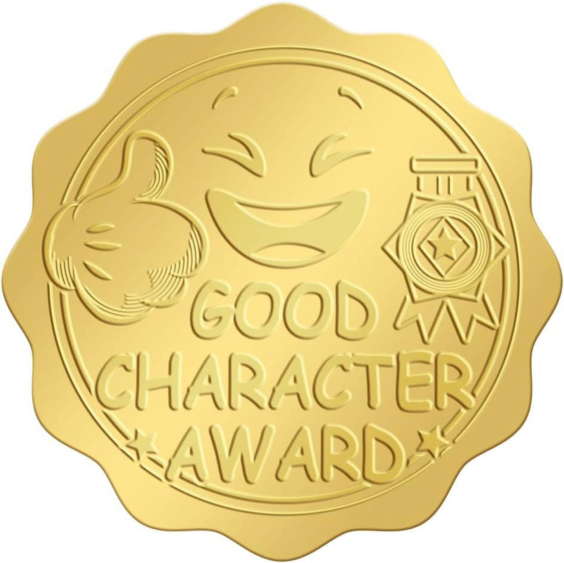 25sheets Self Adhesive golden Foil Embossed Stickers Medal tion Sticker ...