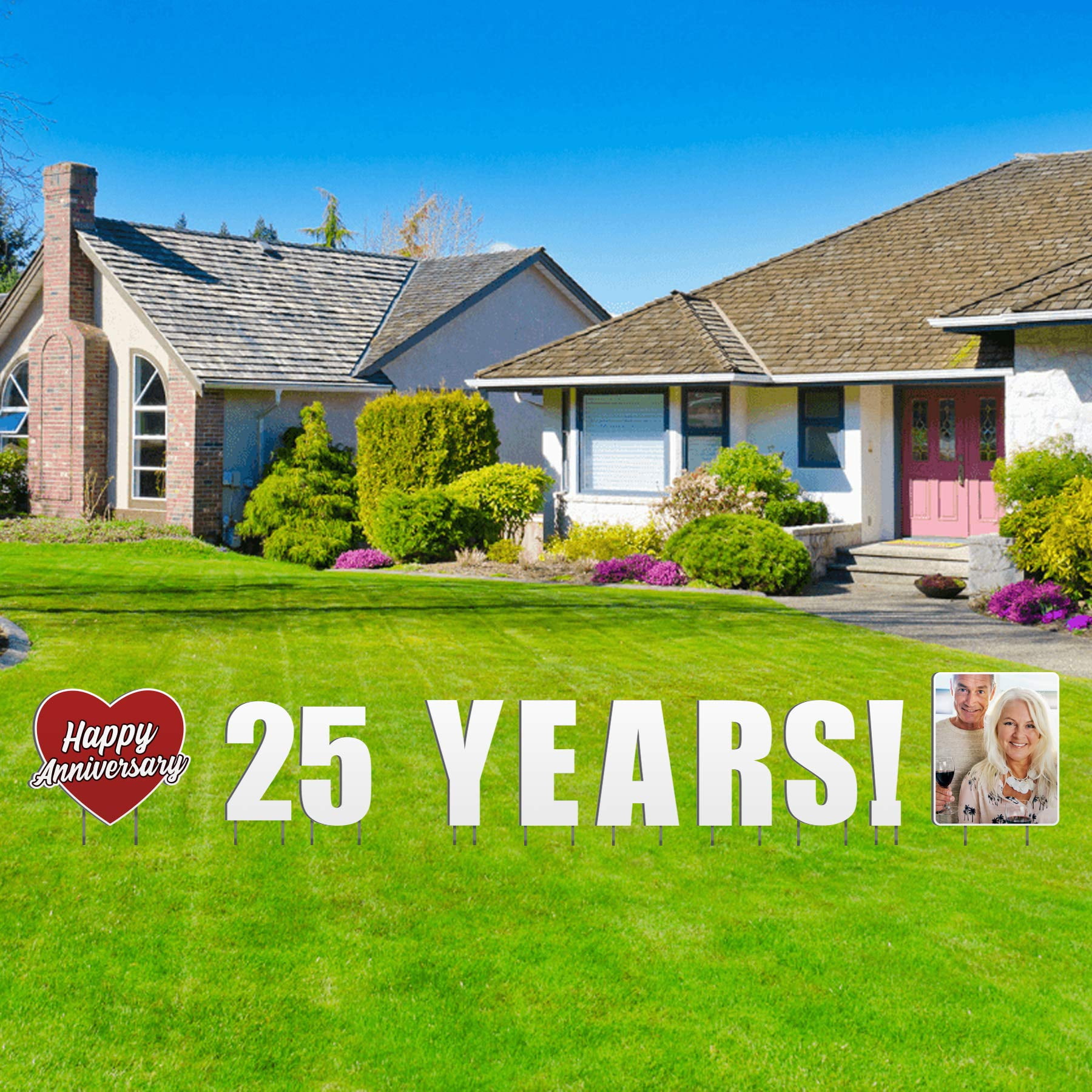 25th Anniversary Decorations, Yard Signs and Lawn Decorations, 25 Years ...