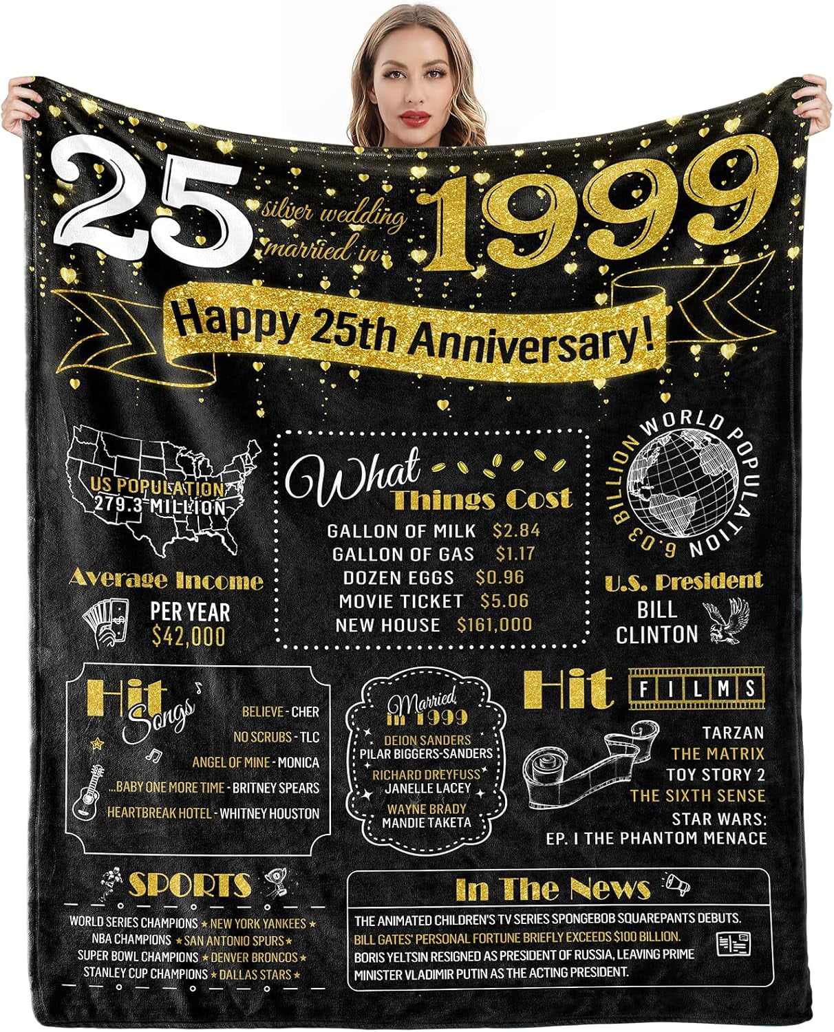 25th Anniversary Silver Weddg Gifts 25 Anniversary Decorations Gift for ...