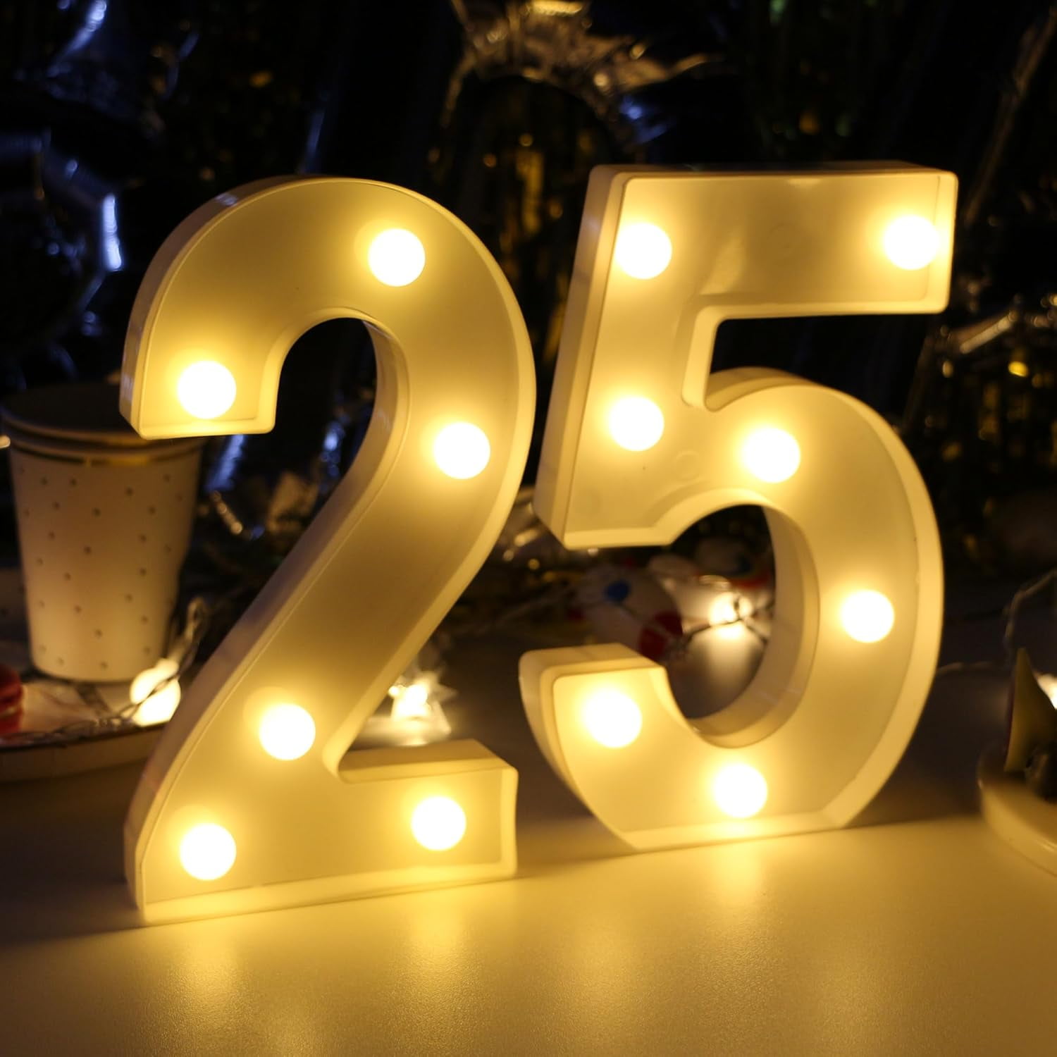 25th Birthday Decorations for Her&Him, 25th Birthday Centerpieces Table ...