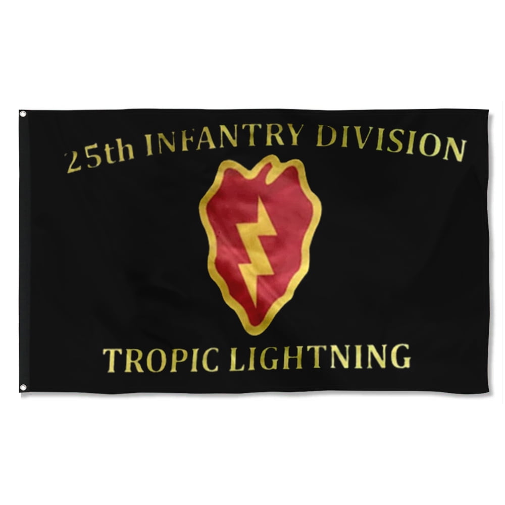 25th Infantry Division Flag 3x5Feet Military Banner with 2 Brass ...