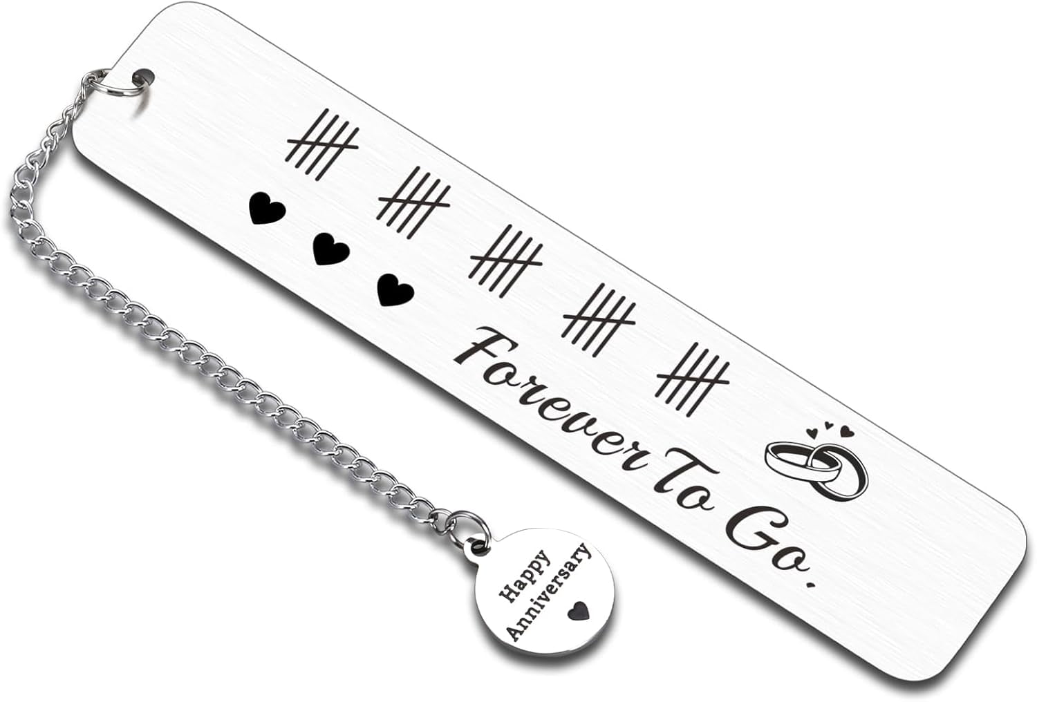 25th Wedding Anniversary Bookmarks Gifts for Couple, Silver Anniversary ...
