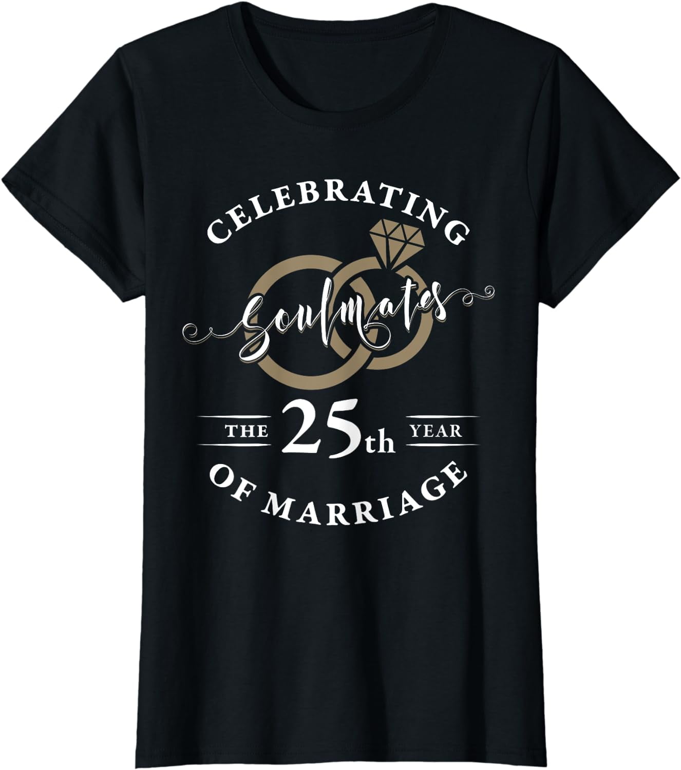 25th Wedding Anniversary Tshirt Married Wife Husband Couple T-Shirt - Walmart.com