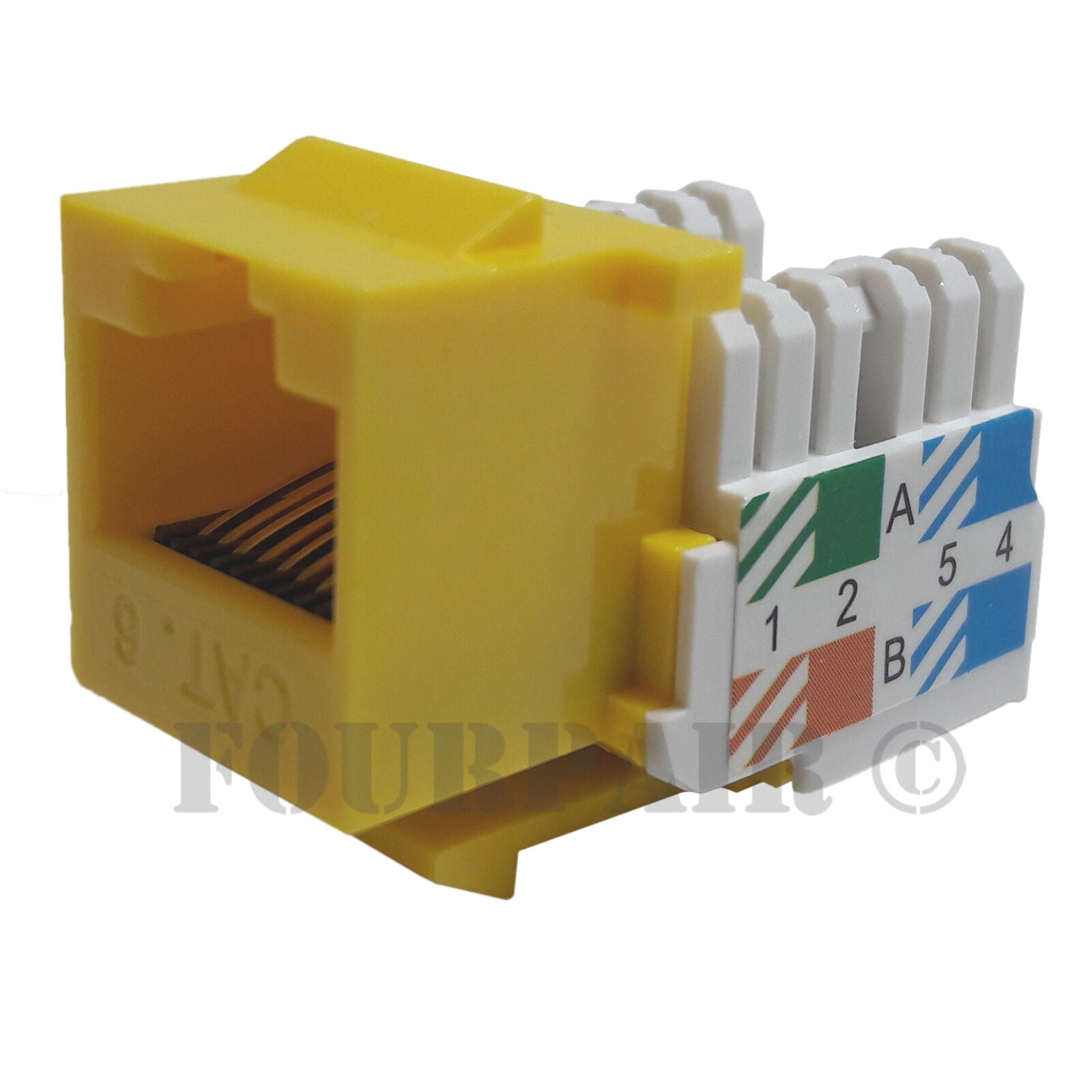 Cat 6 A Ethernet Cable 25-Pack Cat6 RJ45 Keystone Jacks | 110 Punch ...