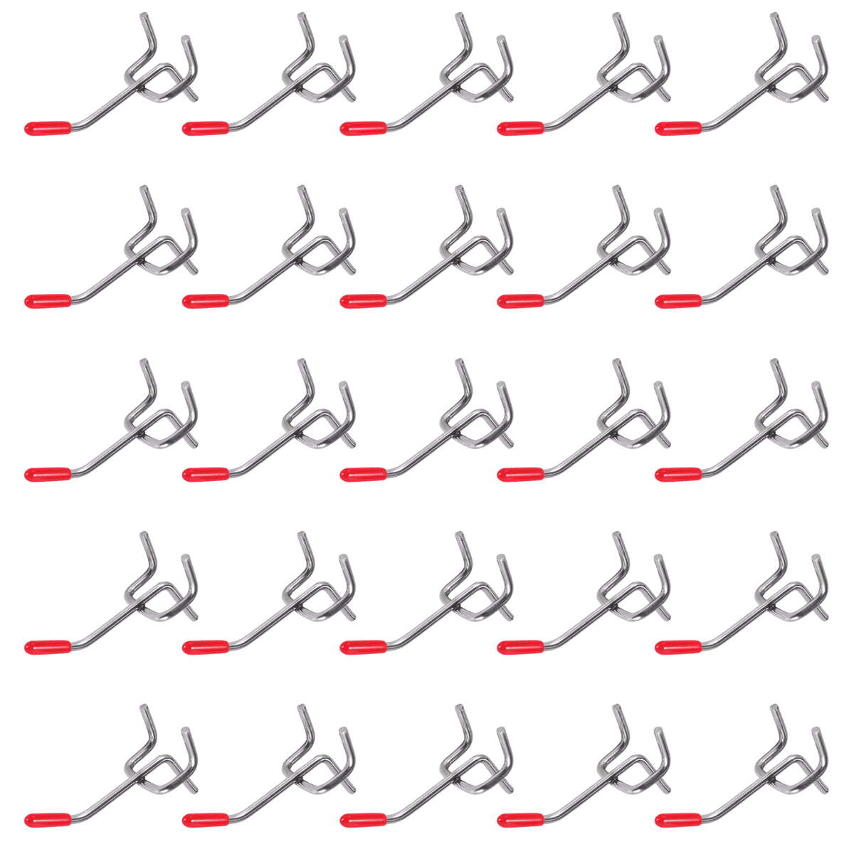 25x Single Pegboard Hooks 50mm Board Slat Wall Retail Display Shop Peg ...