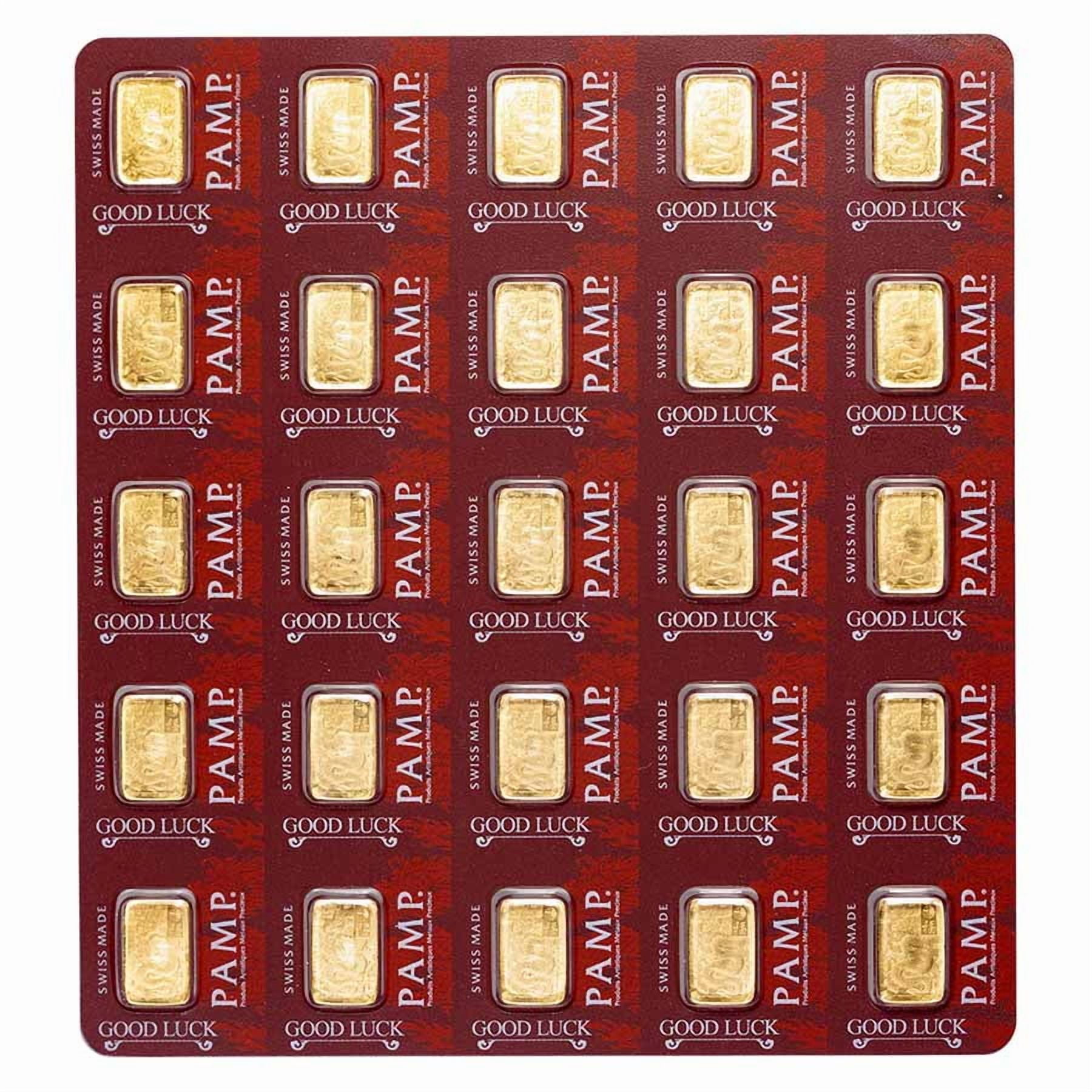 25x1 gram Gold Bar PAMP Suisse Dragon Multigram+25 (In Assay) - Walmart.com