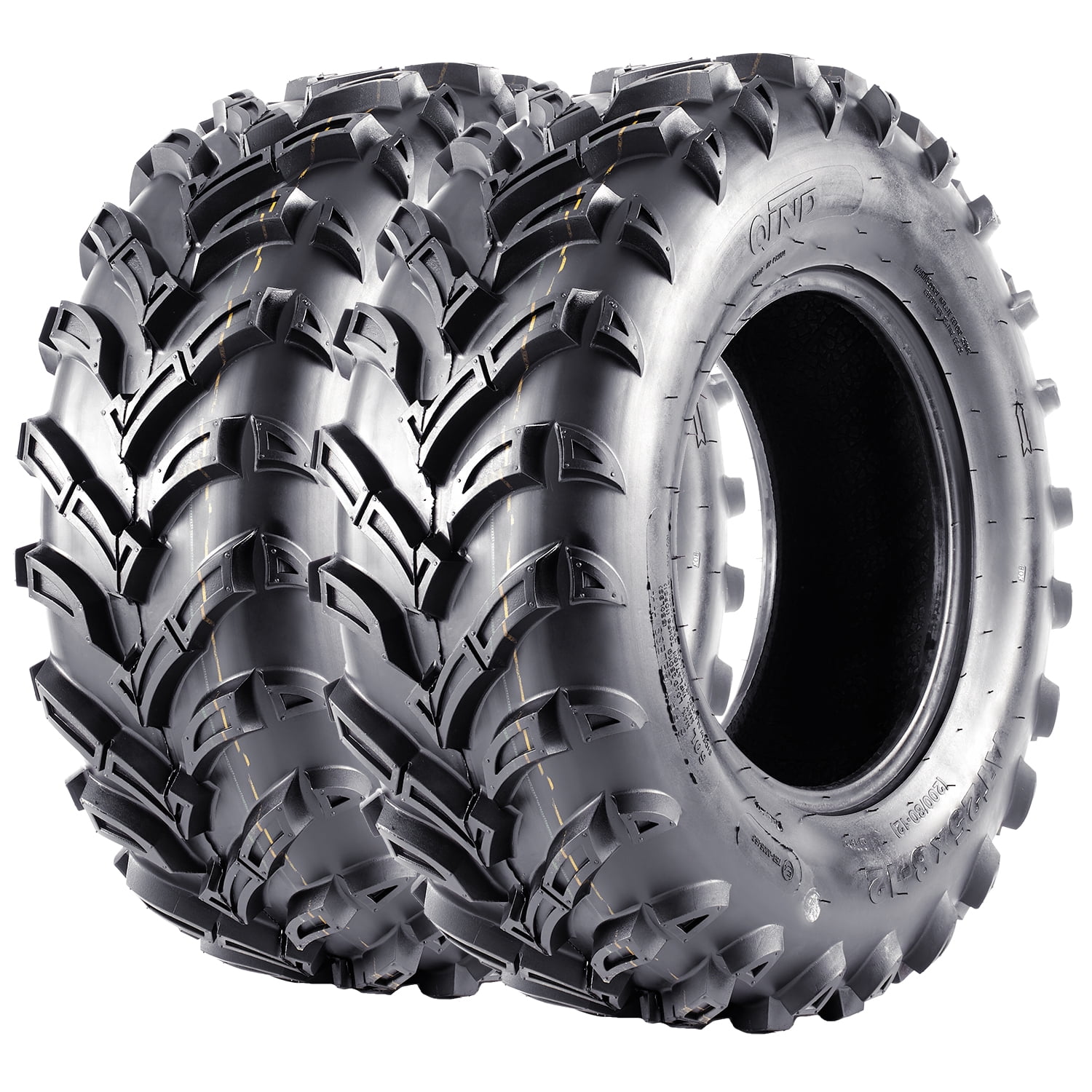 25x10-12 6PR TL UTV ATV Tire - All Terrain 25x10x12 Tires, Rim 12x7, OD ...
