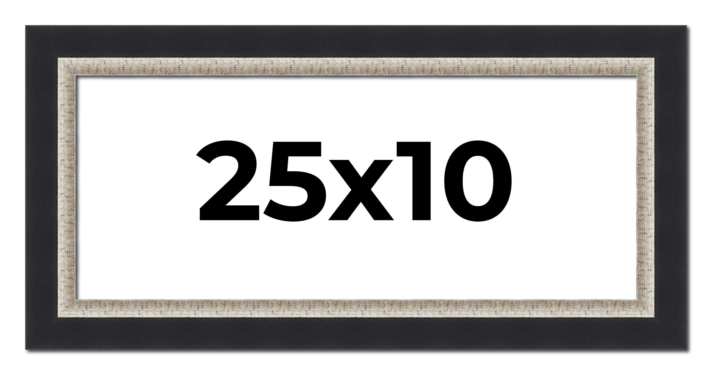 25x10 Frame Black Real Wood Picture Frame Width 2.25 Inches | Interior ...