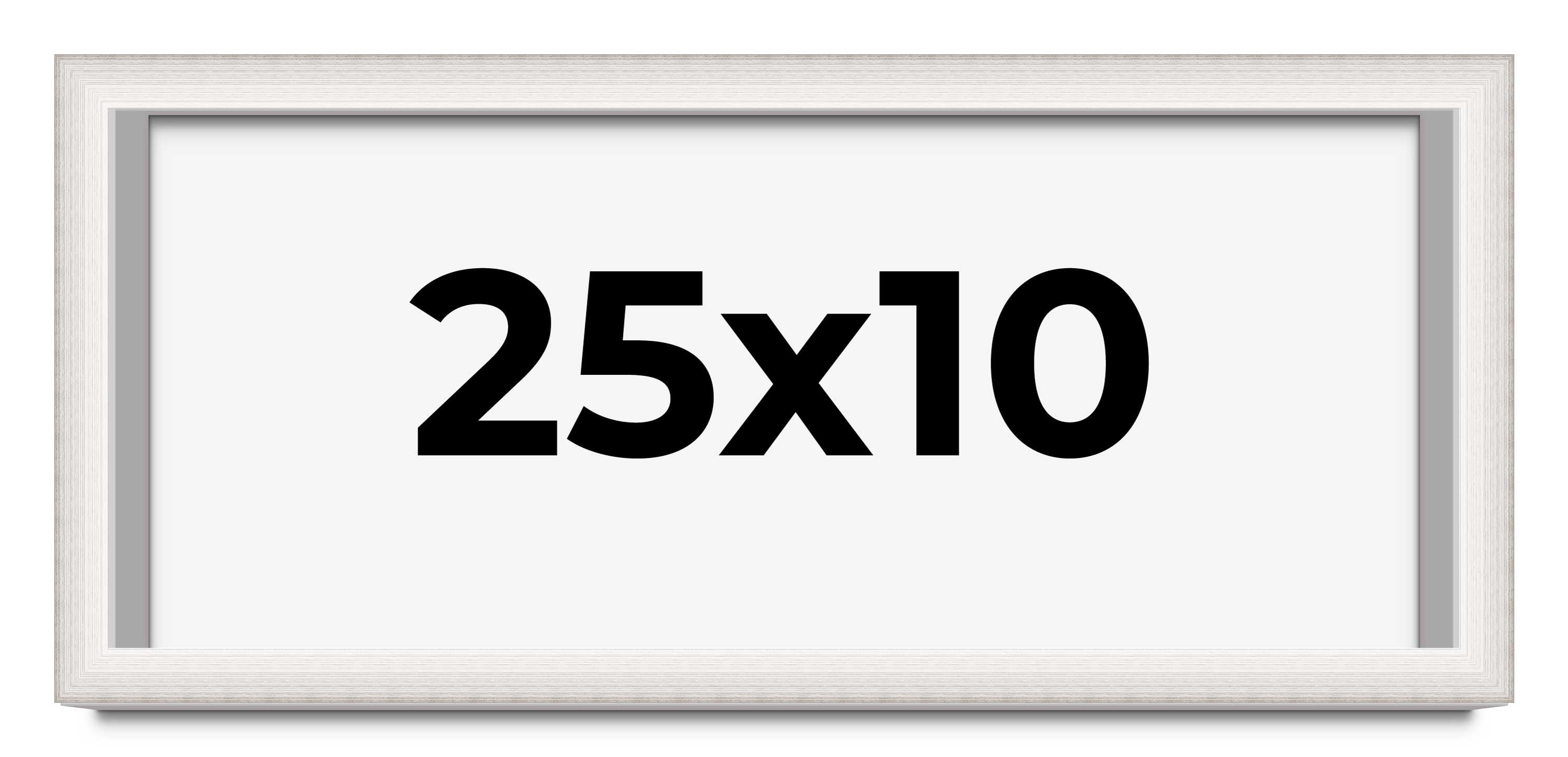 25x10 Shadow Box Silver Brushed Striped Display Frame | 1.625 Inches ...