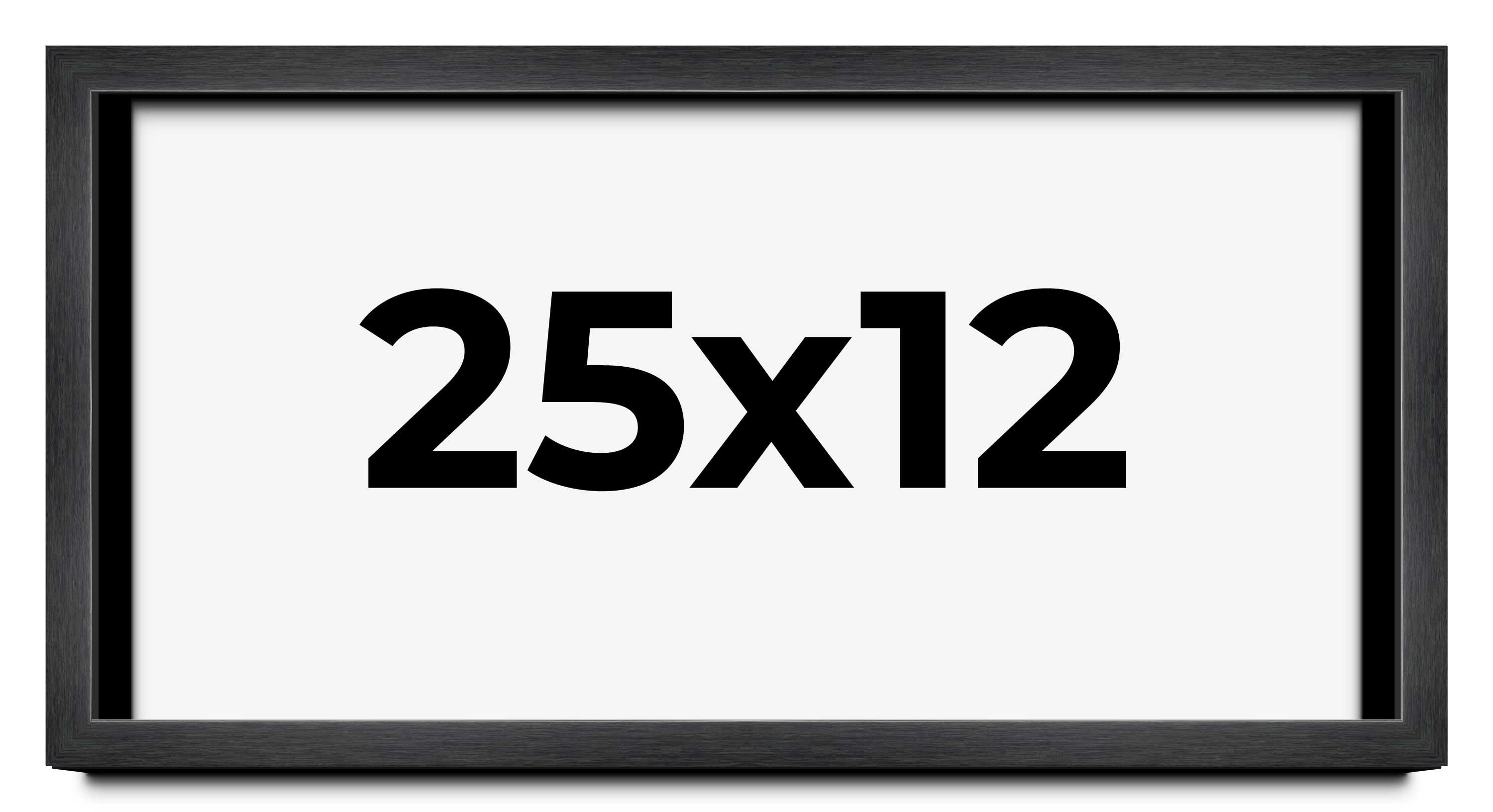 25x12 Shadow Box Frame Grey Charcoal Black | 0.875 Inches Deep | Wood ...