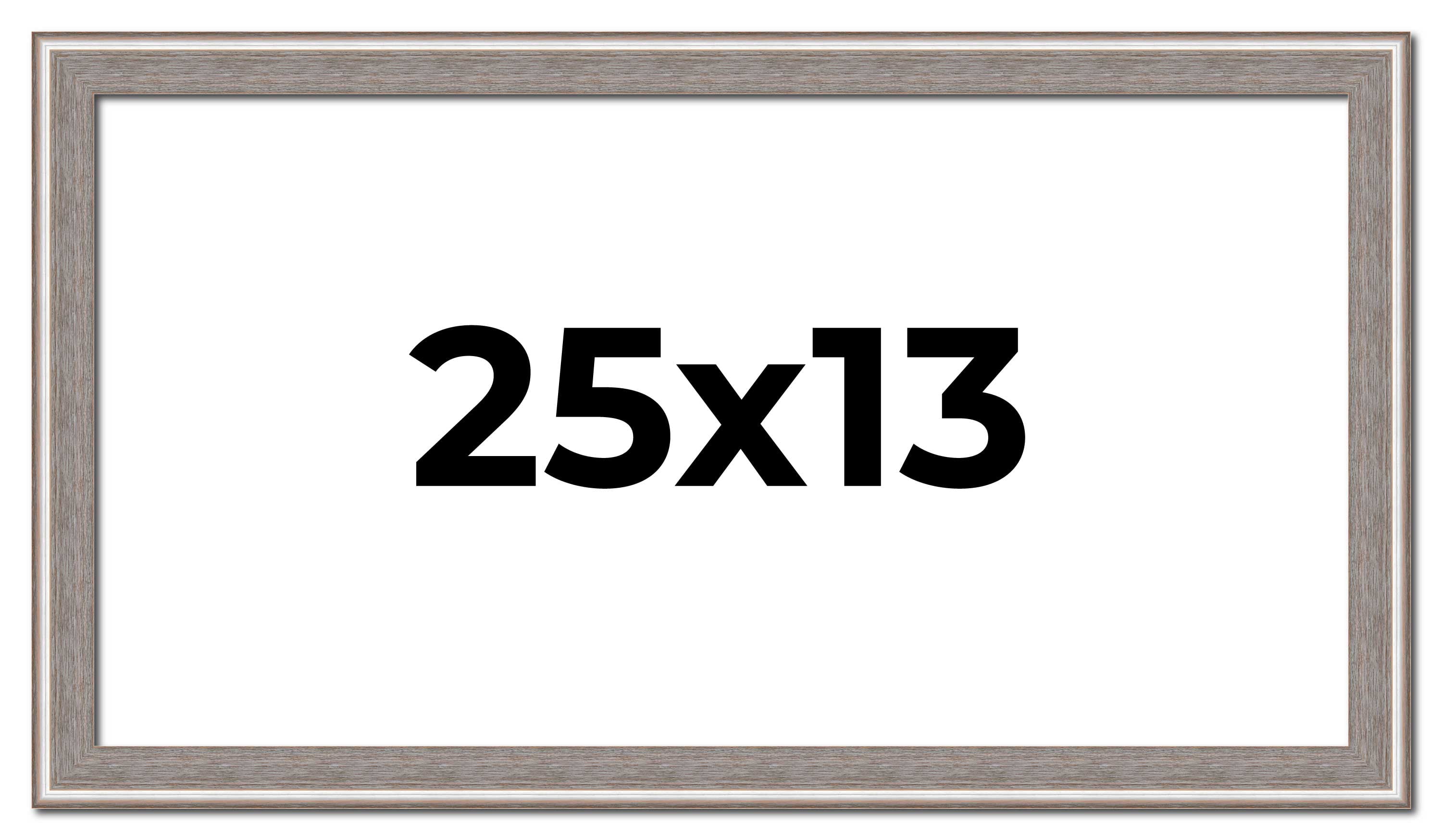 25x13 Frame Grey Real Wood Picture Frame Width 1.25 inches | Interior ...