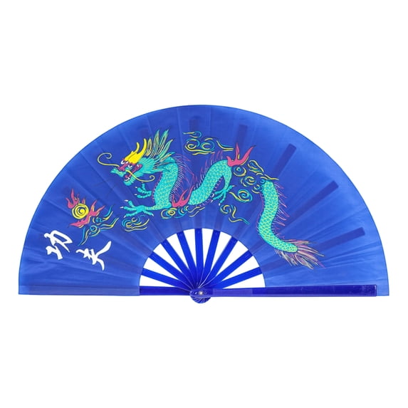 25x13 Inches Martial Arts Loud Crackle Fan, Vibrant Dragon Phoenix ...