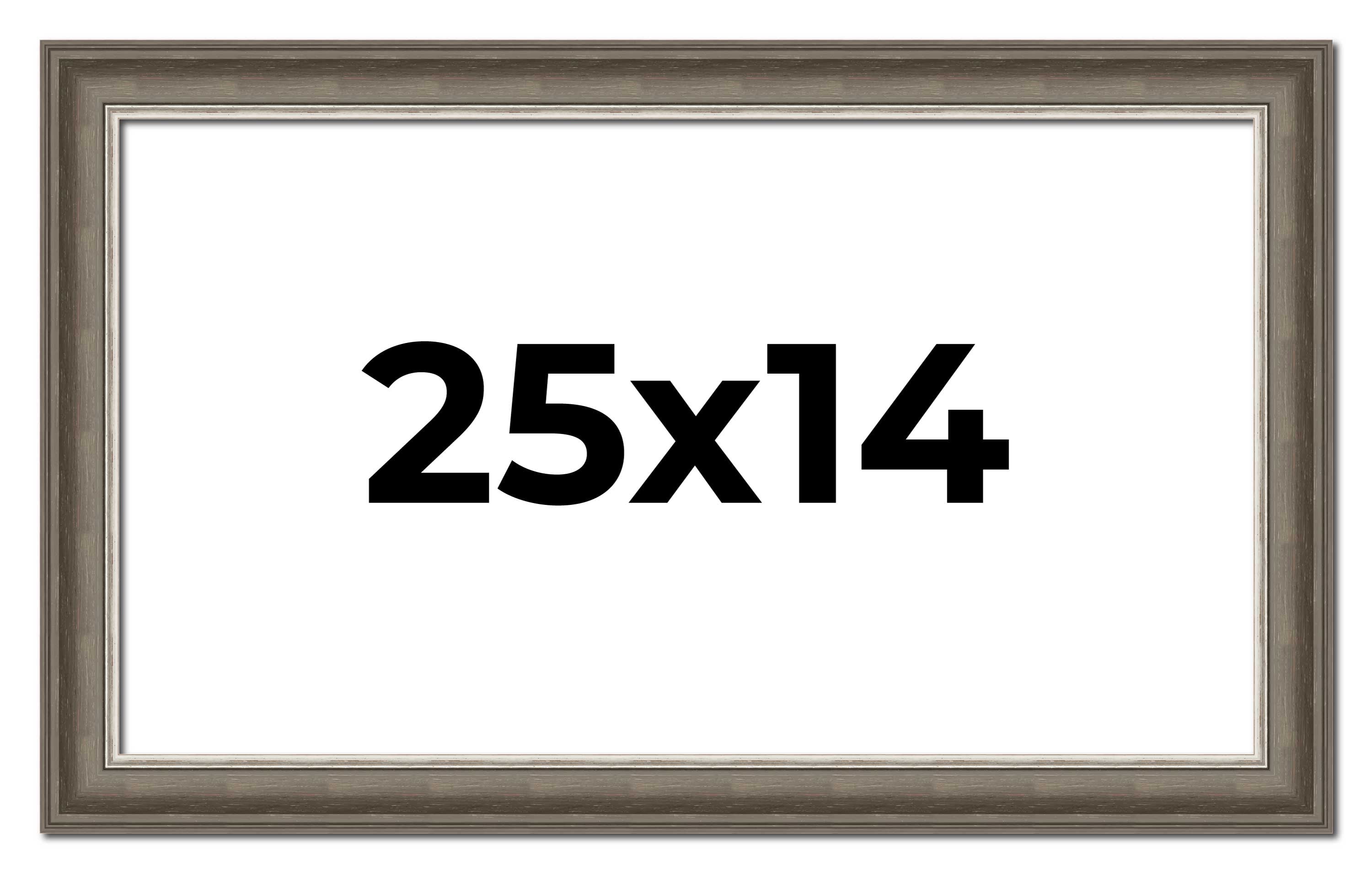 25x14 Frame Brown Solid Wood Picture Frame | 1.75 Inch Moulding Width ...