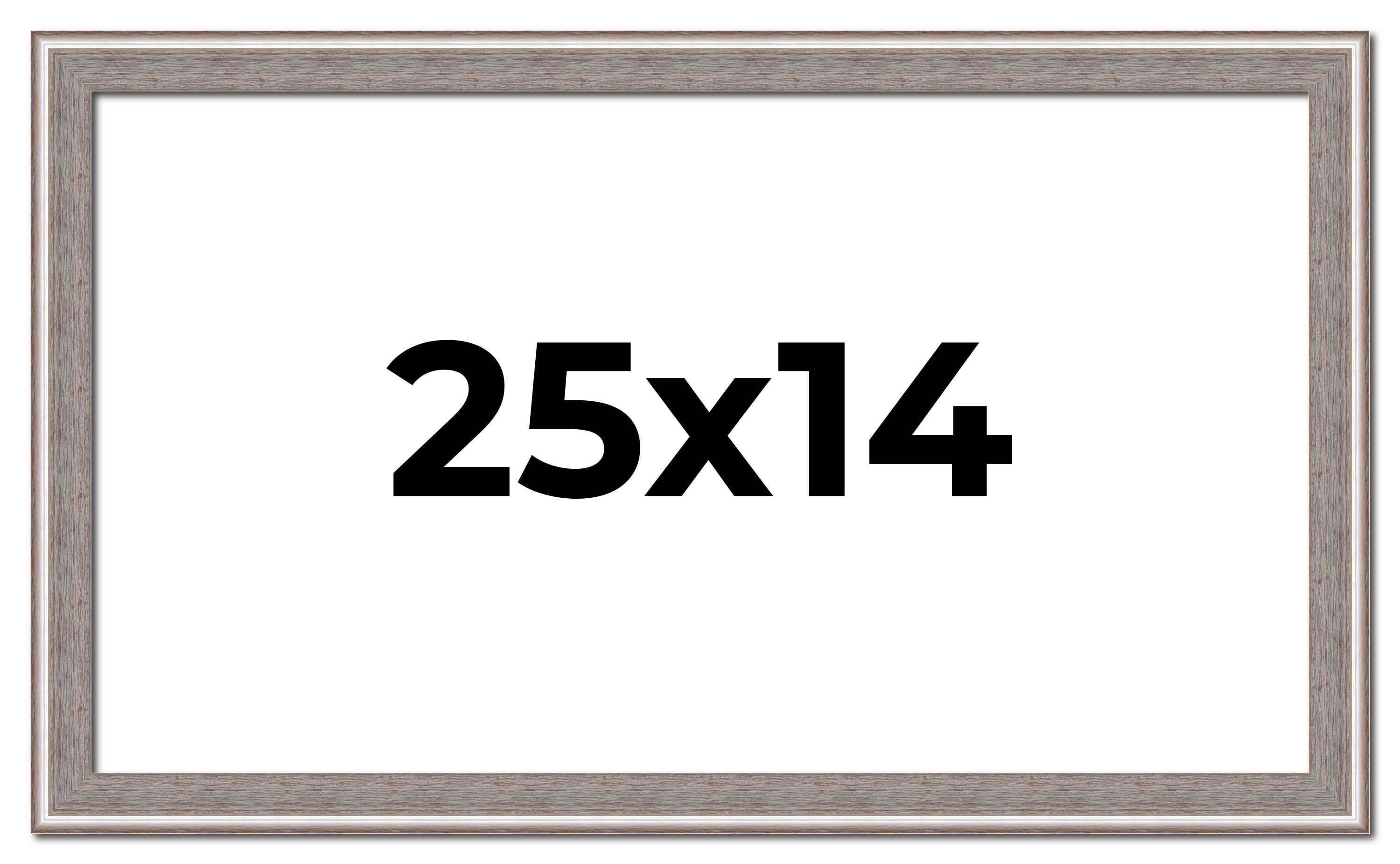 25x14 Frame Grey Real Wood Picture Frame Width 1.25 inches | Interior ...
