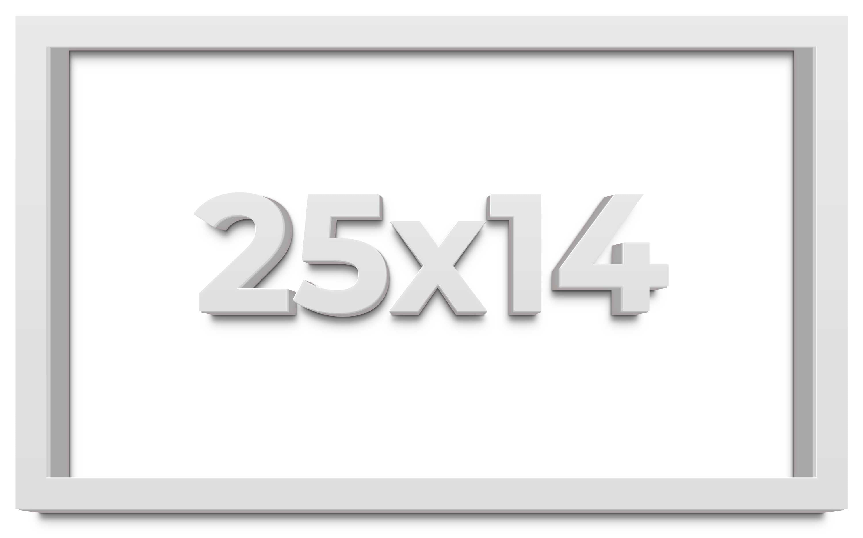 25x14 Shadow Box High Gloss White Display Frame | 1.625 Inches Deep | 1 ...