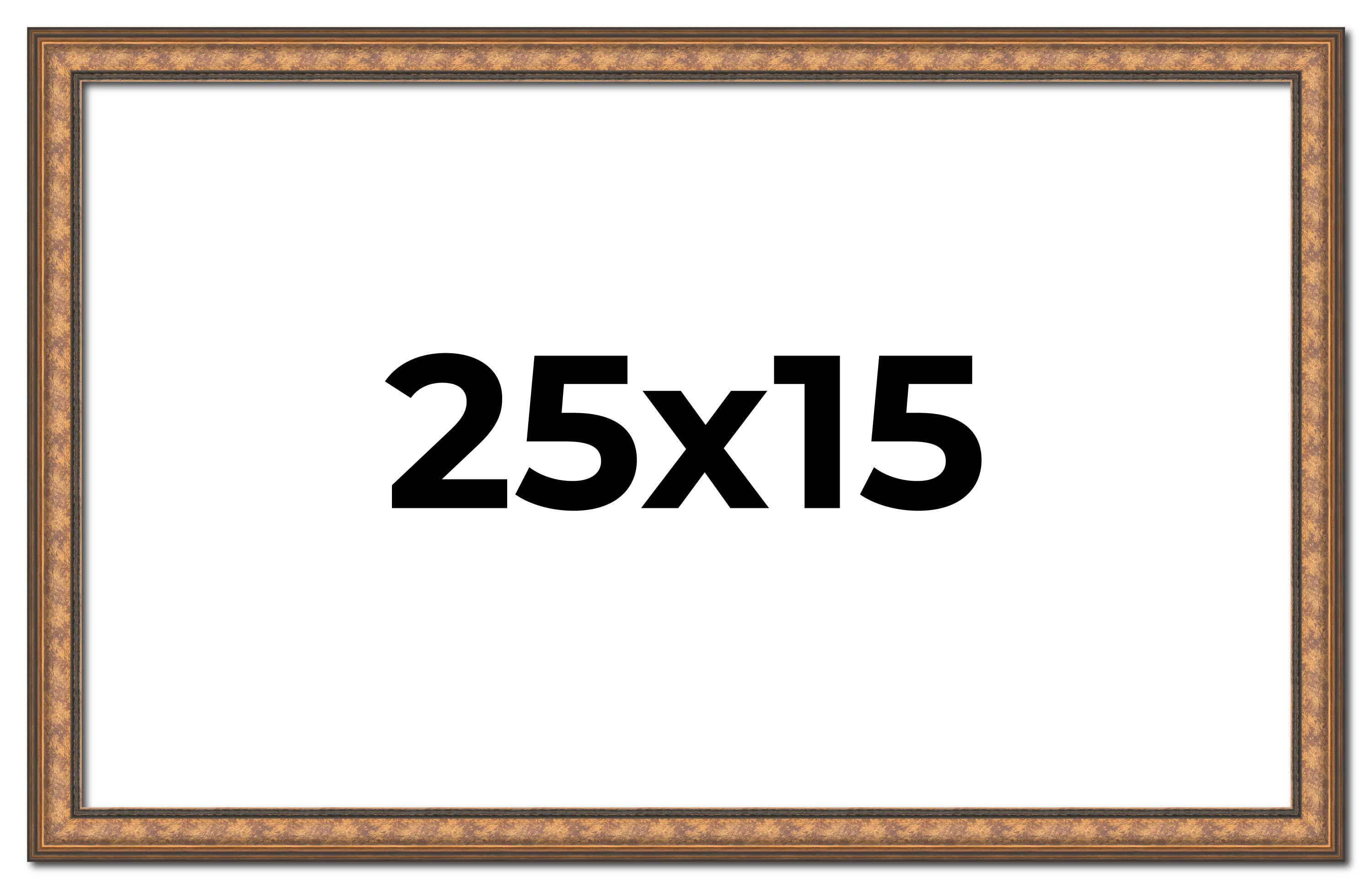 25x15 Frame Gold Real Wood Picture Frame Width 1.25 inches | Interior ...